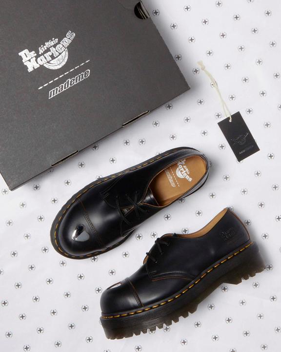 1461 Platform MADEME Leather Oxford Shoes in Black | Dr. Martens 1461 Platform MADEME Leather Oxford Shoes in Black | Dr. Martens