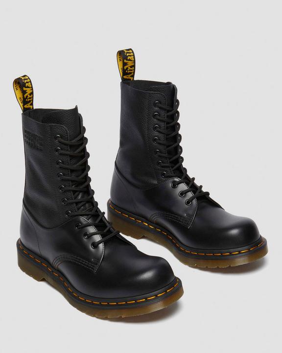 1490 / 1461 MM6 Leather Lace Up Boots in Black | Dr. Martens 1490 / 1461 MM6 Leather Lace Up Boots in Black | Dr. Martens