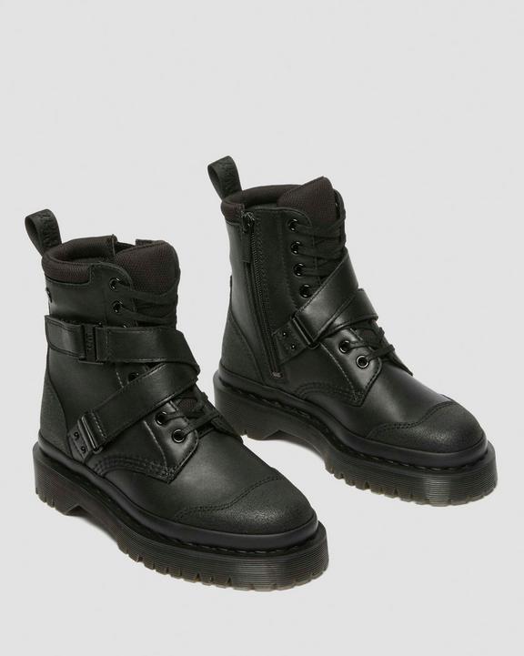 1460 BEX TECH STRAP LEATHER BOOTS in Black | Dr. Martens 1460 BEX TECH STRAP LEATHER BOOTS in Black | Dr. Martens