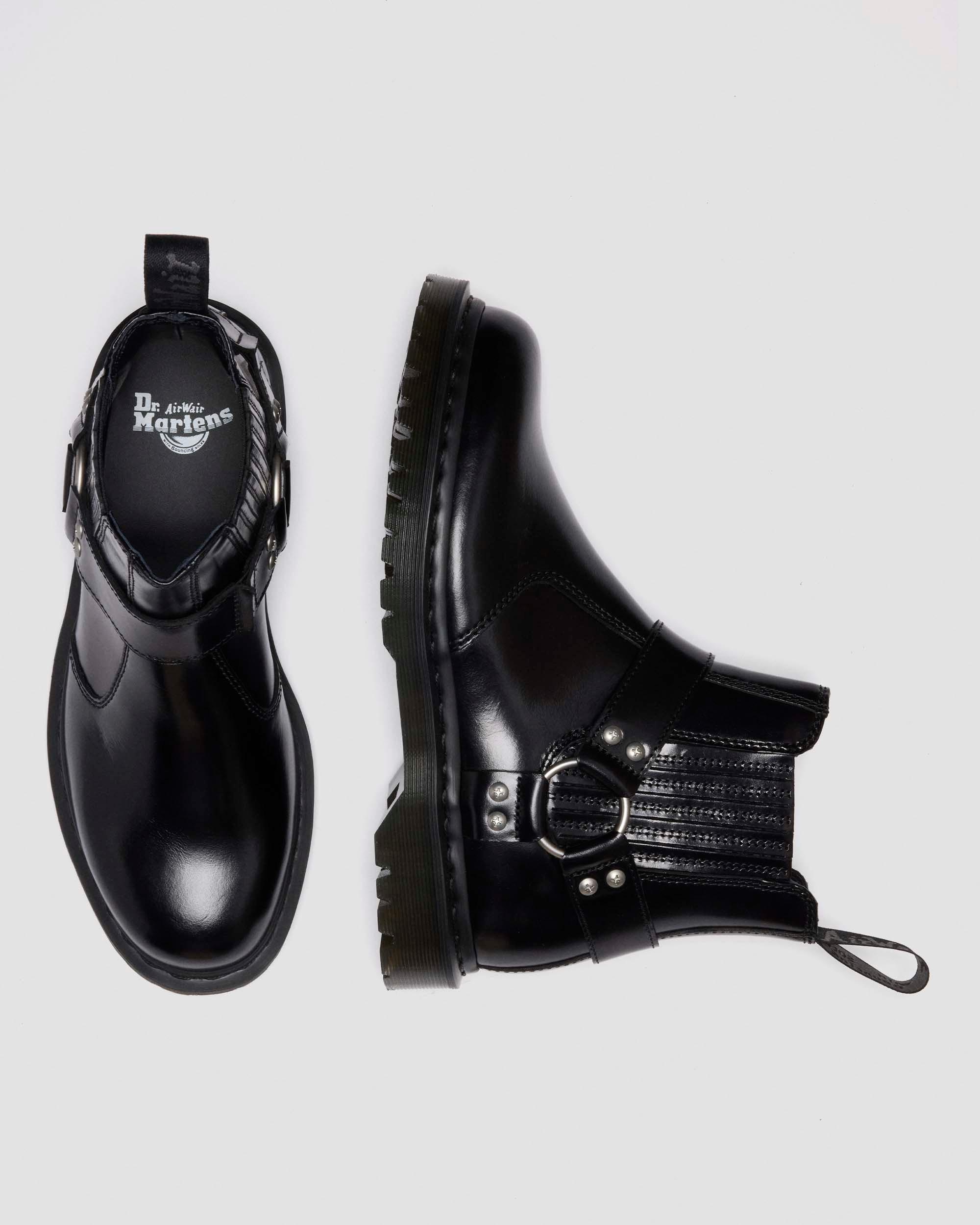 2976 Harness Analine Leather Chelsea Boots in Black | Dr. Martens