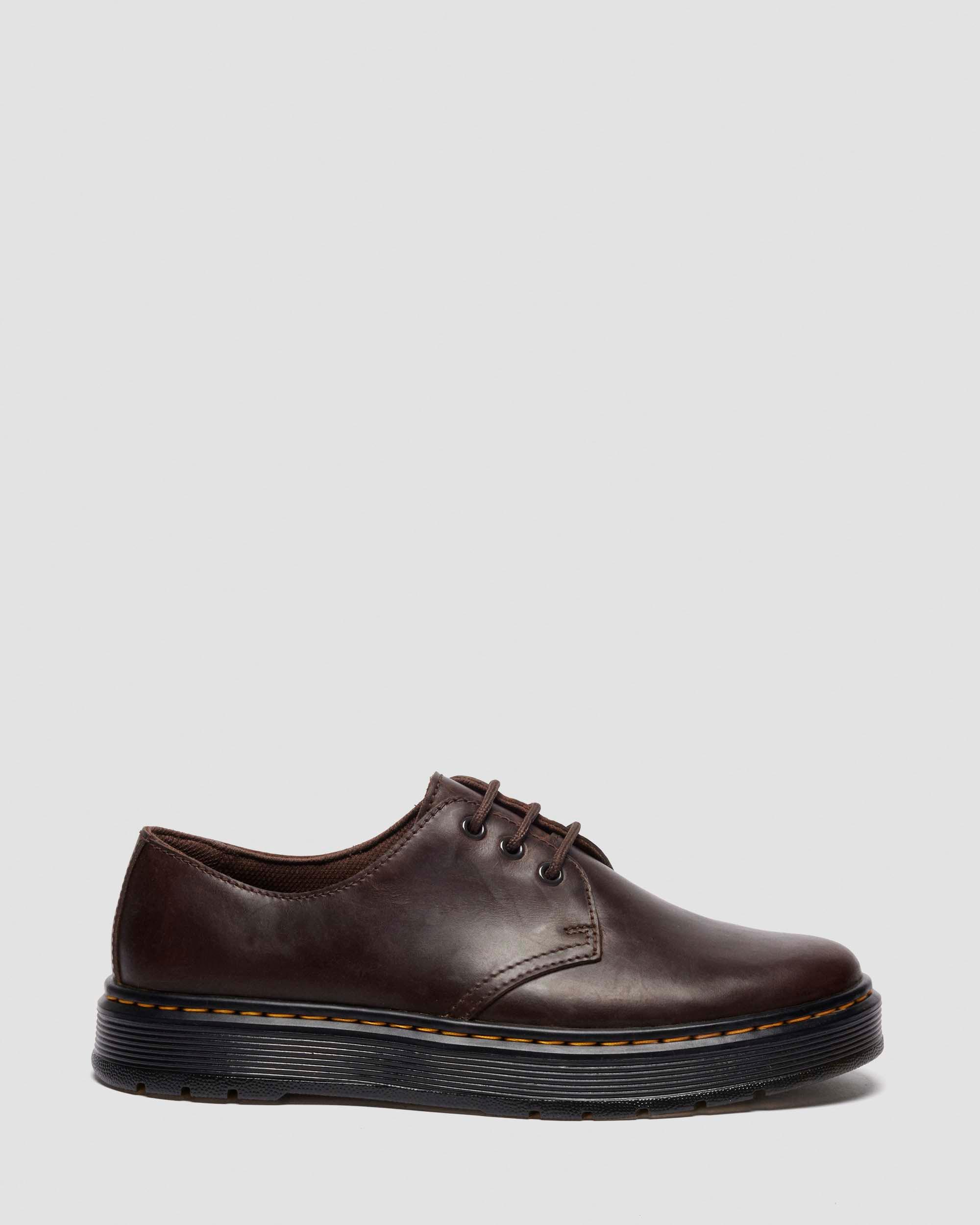 BROOKLINE LO CRAZY HORSE LEATHER SHOES in Dark Brown | Dr. Martens