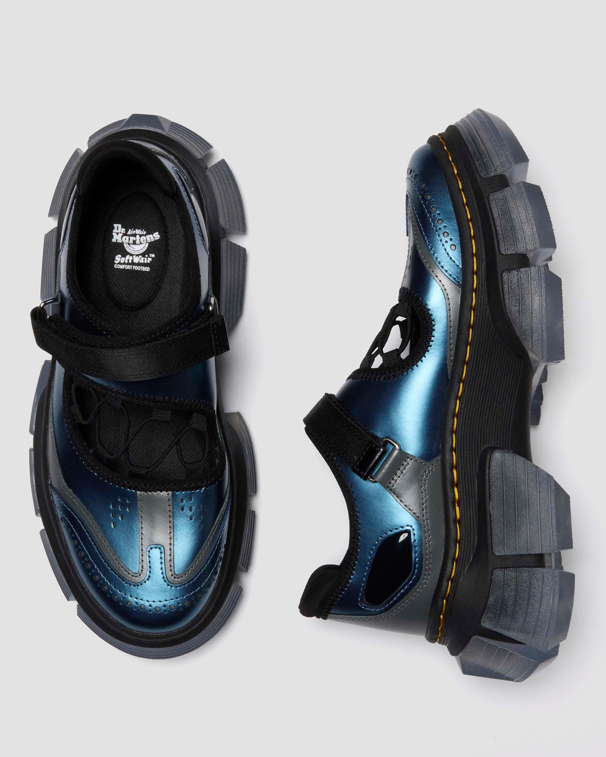 DMXL V2 MARY JANE SHOES in Blue & Silver | Dr. Martens