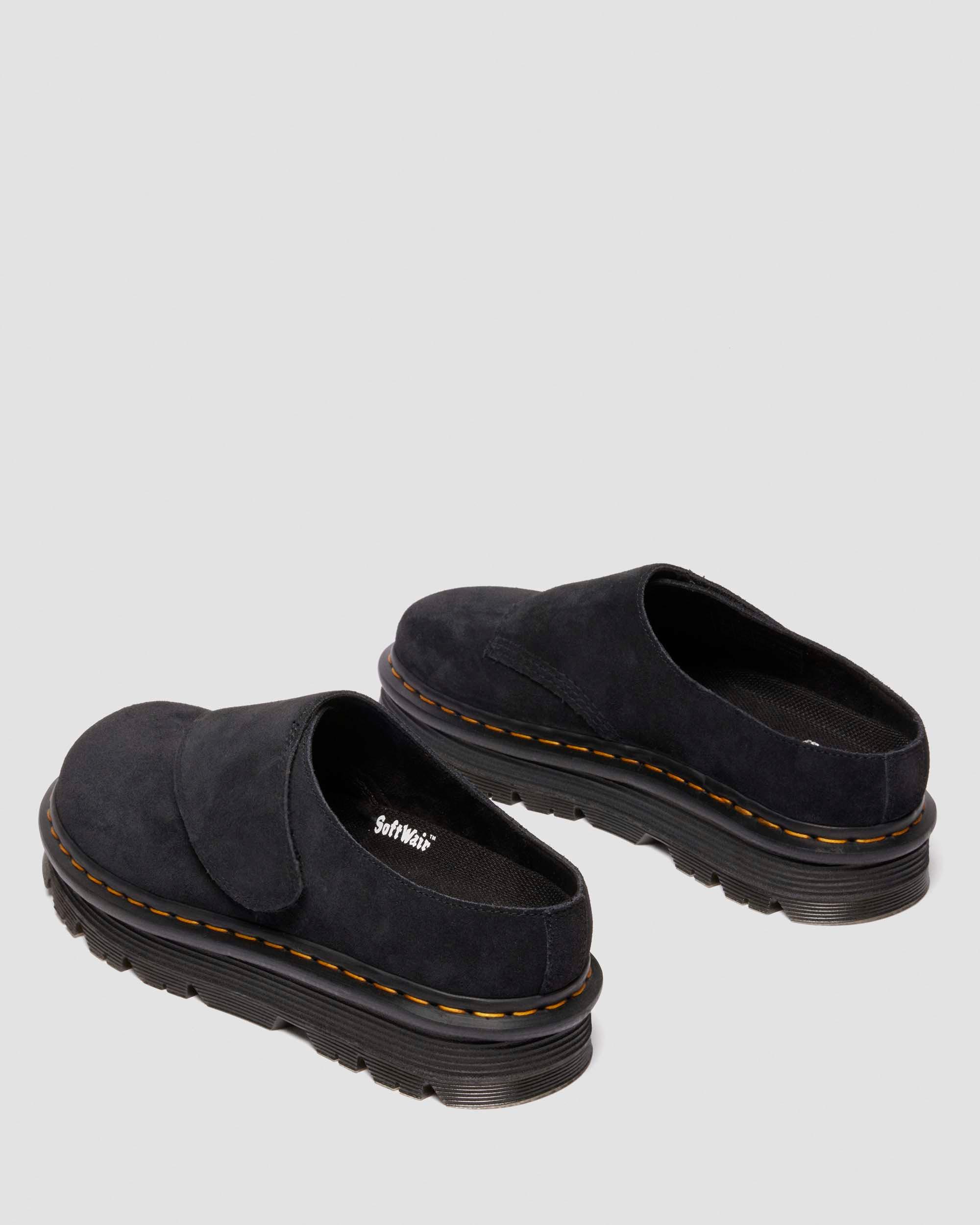 Zebzag Anywair Suede Mules in Black | Dr. Martens