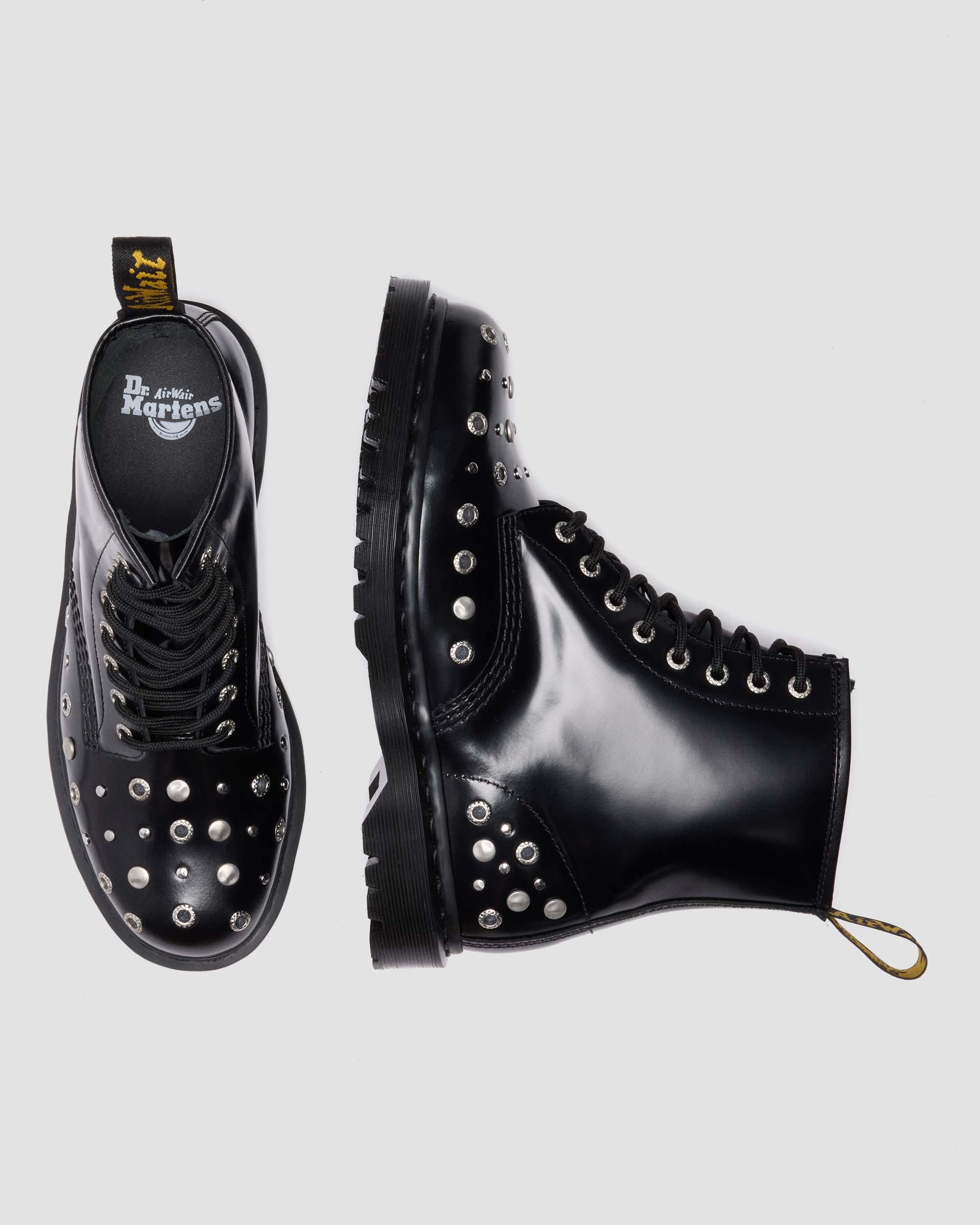 1460 Studded Buttero Leather Boots in Black Buttero | Dr. Martens