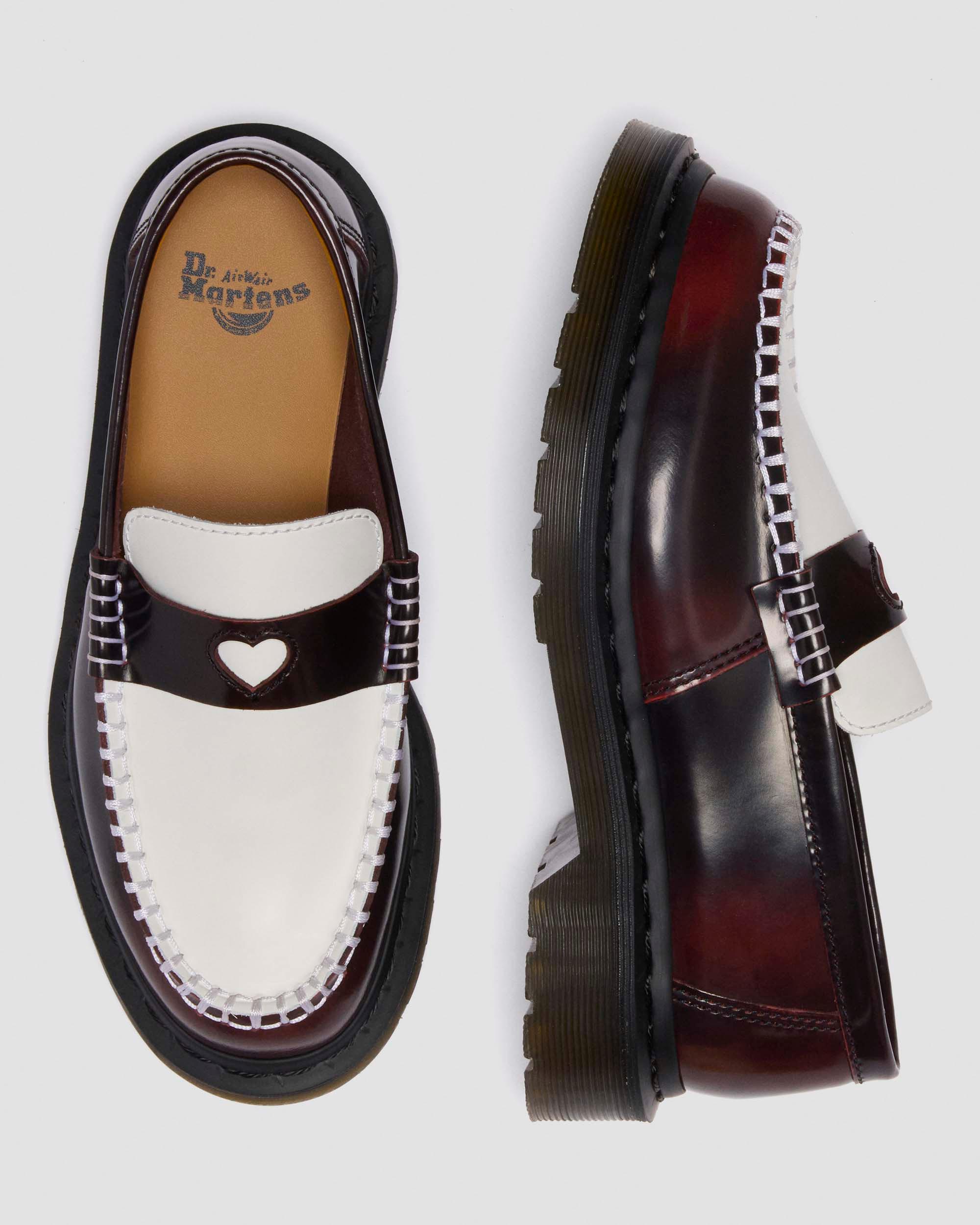 PENTON HEART in Cherry Red & White | Dr. Martens