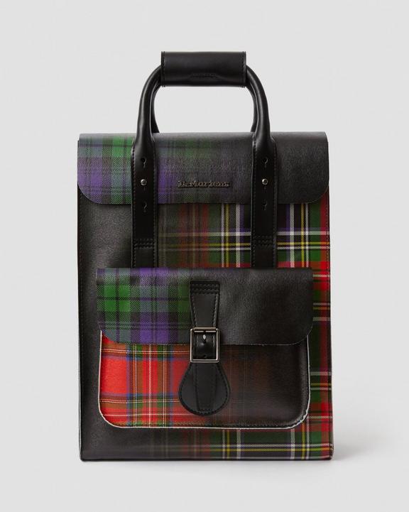 TARTAN CLASH LEATHER BACKPACK in White | Dr. Martens TARTAN CLASH LEATHER BACKPACK in White | Dr. Martens