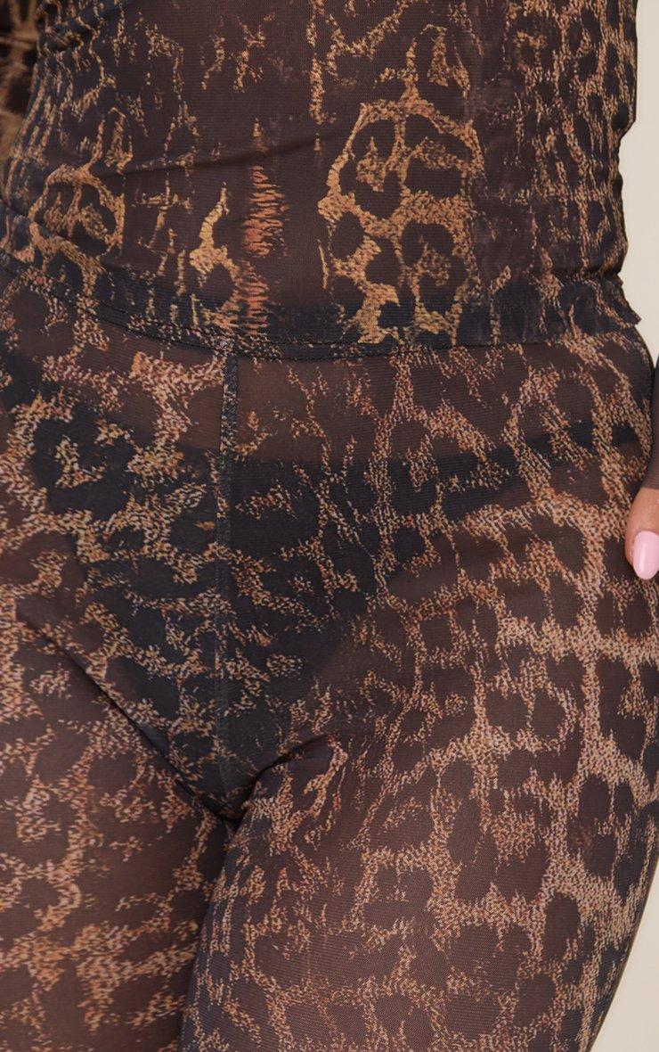 Long Sleeve Top And Low Rise Flared Leg Trousers Co-Ord Set In Brown ...