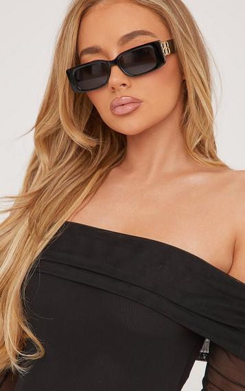 Square Shaped Side Detail Sunglasses In Black | EGO Shoes Square Shaped Side Detail Sunglasses In Black | EGO Shoes