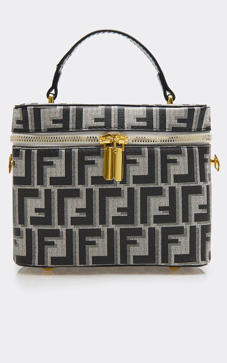 Darcy Logo Zip Detail Vanity Bag In Black Faux Leather | EGO US | EGO