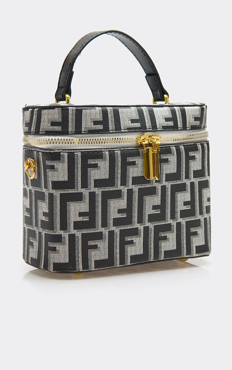 Darcy Logo Zip Detail Vanity Bag In Black Faux Leather | EGO US | EGO