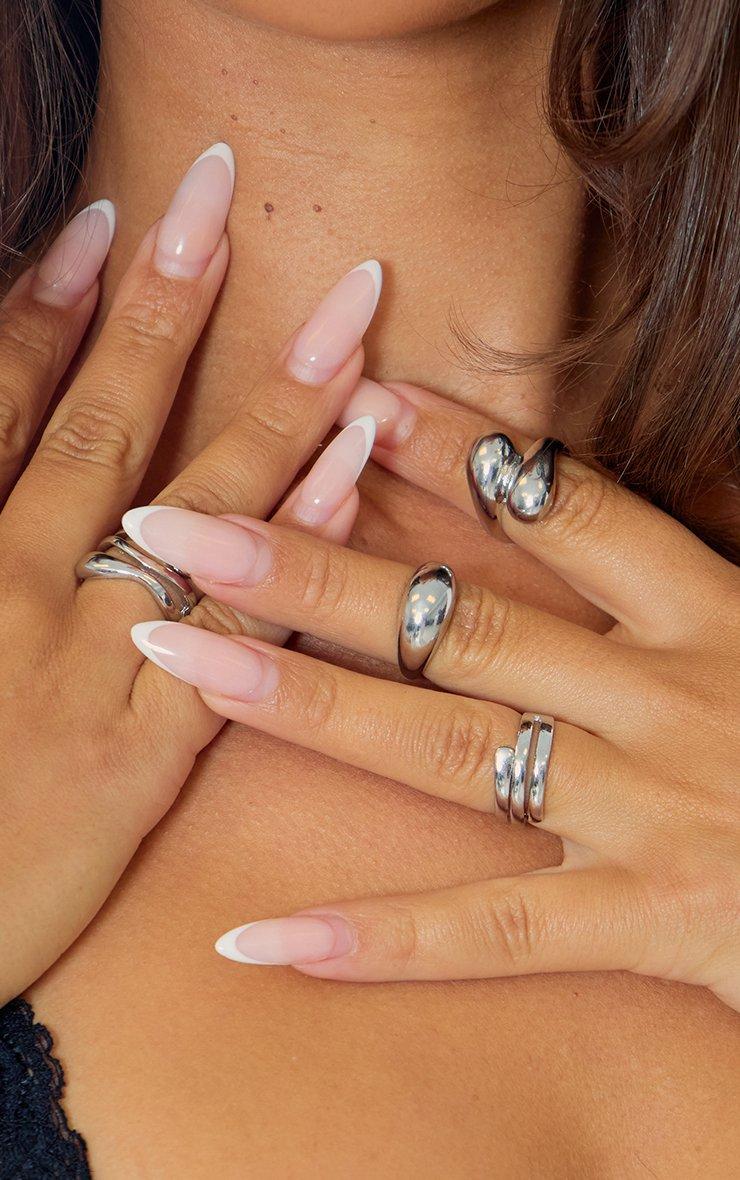 Swirl Bubble Detail Multi Ring Pack In Silver | EGO EU | EGO