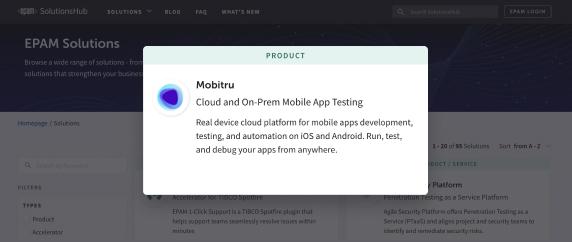 EPAM SolutionsHub | Software Solutions for Digital Business
