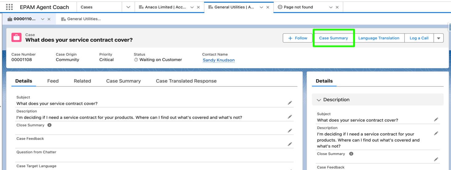 Salesforce Service Agent AI Coach | EPAM SolutionsHub