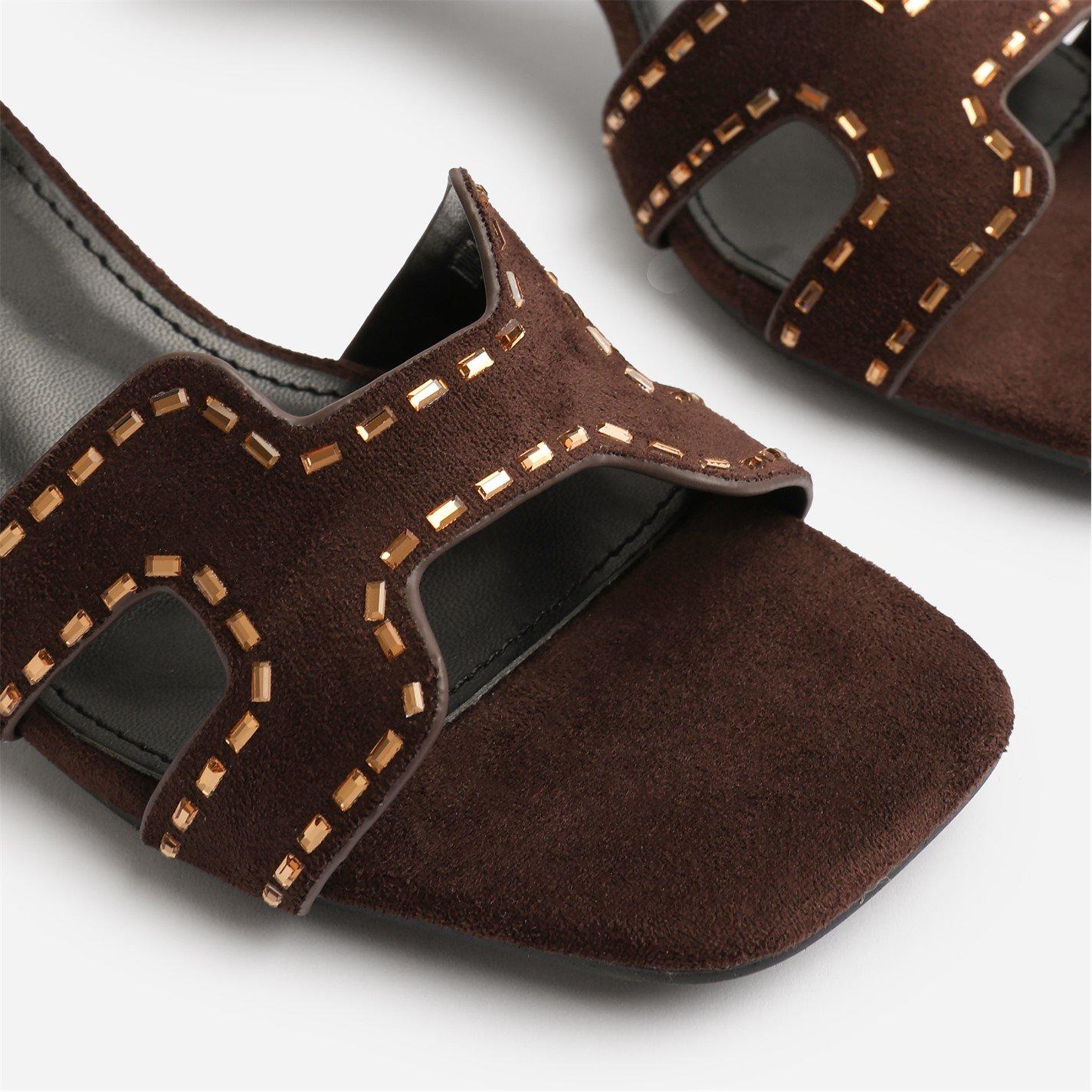 Where’s That From Elspeth Low Block Heel With Cut Out Detailing And ...