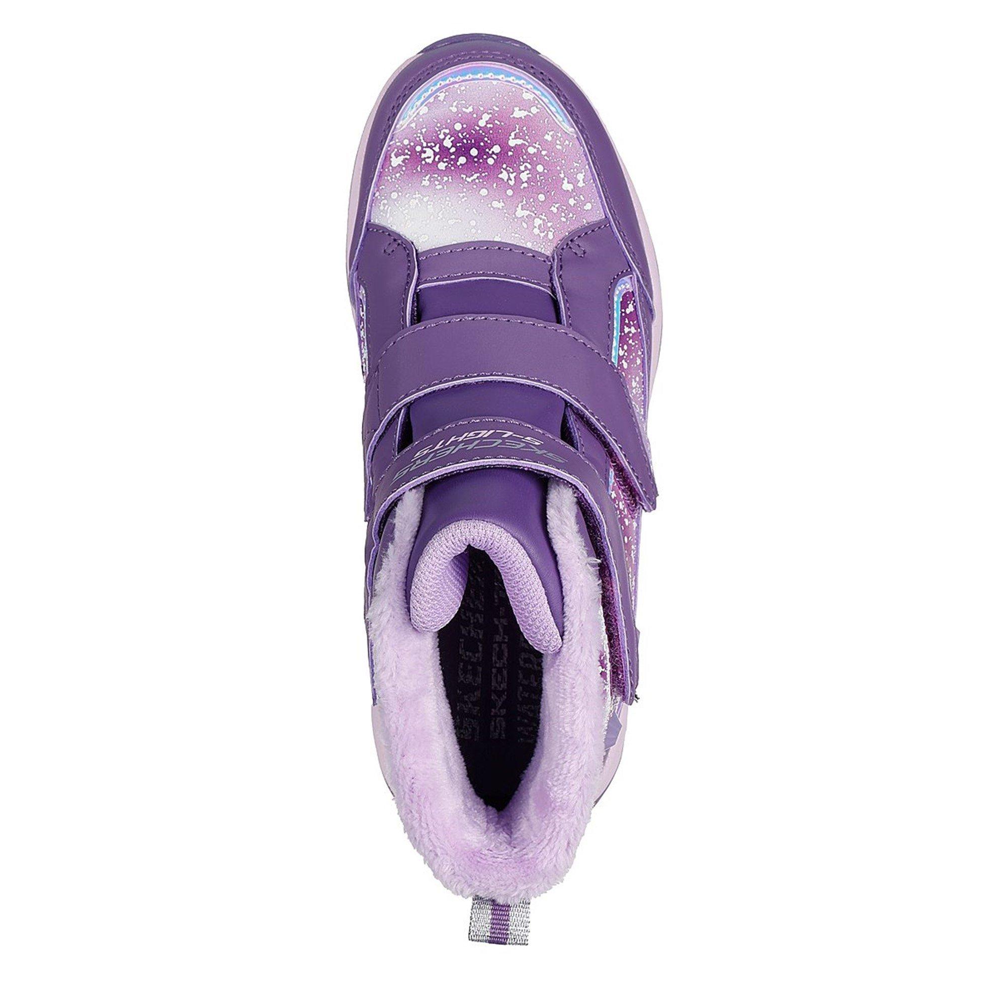 Skechers | Double Strap Lighted Waterproof Mid Light Up Trainers Girls ...