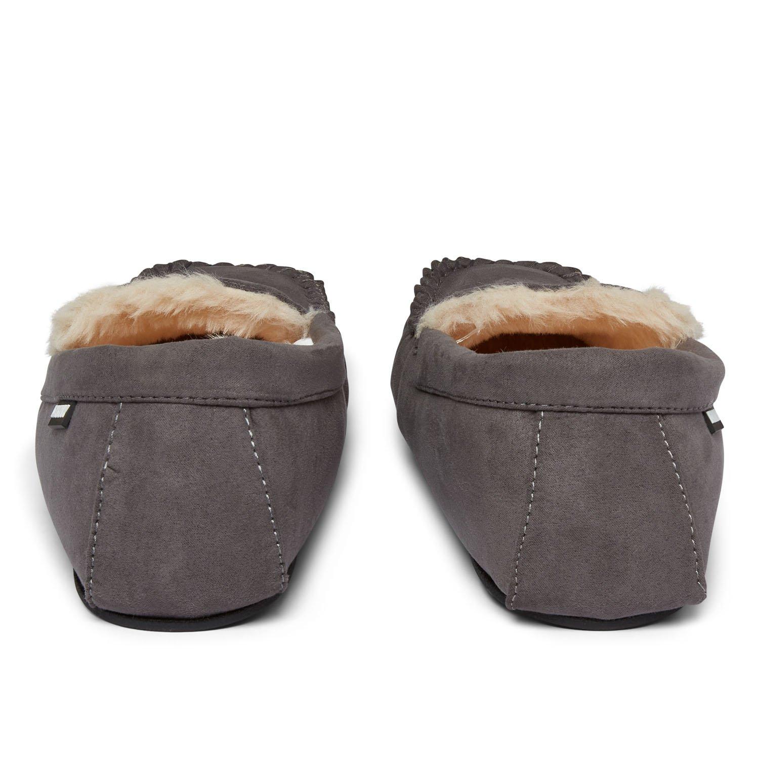 DKNY | Electra Suede Faux Fur Lined Moccasin Slippers | Moccasin ...