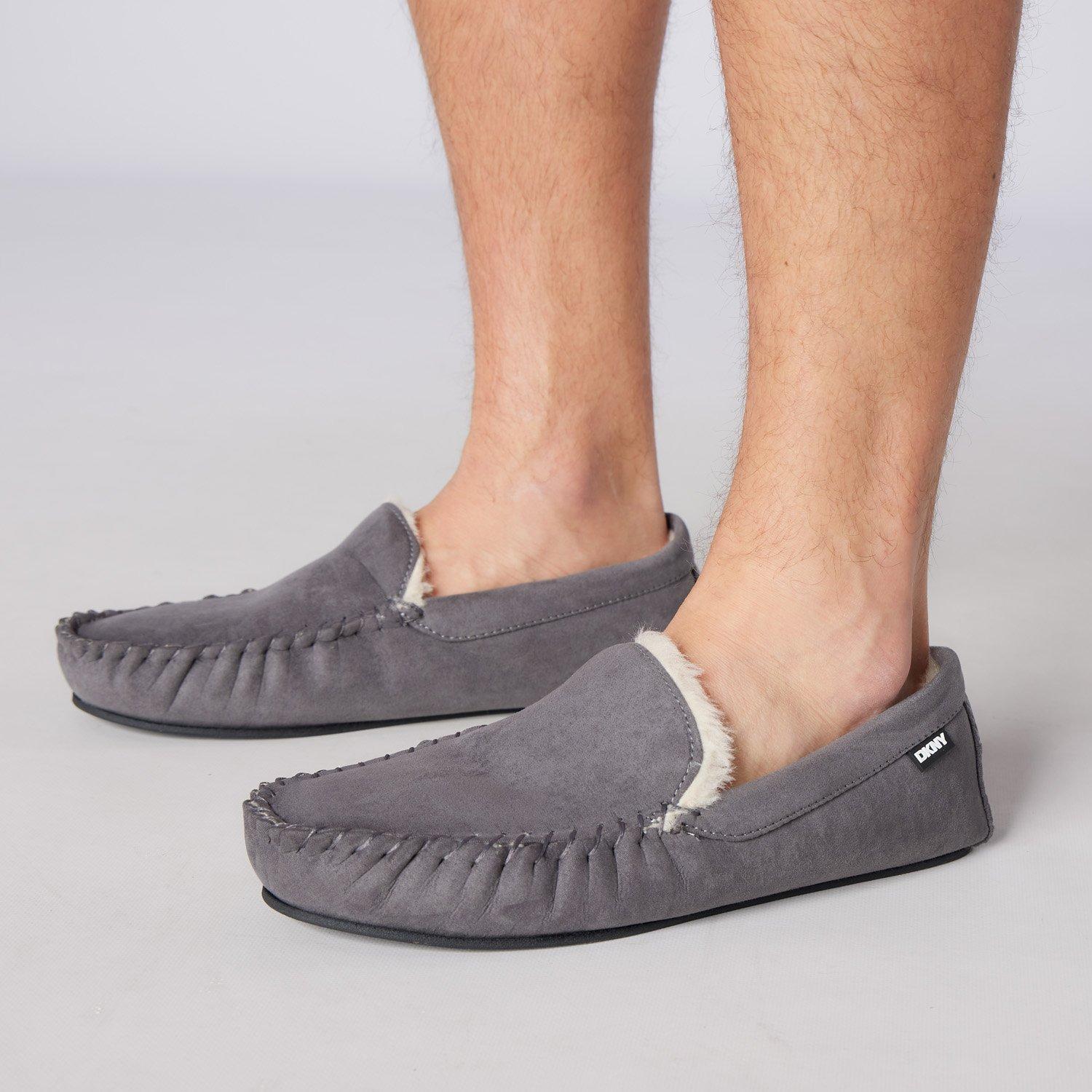 DKNY | Electra Suede Faux Fur Lined Moccasin Slippers | Moccasin ...