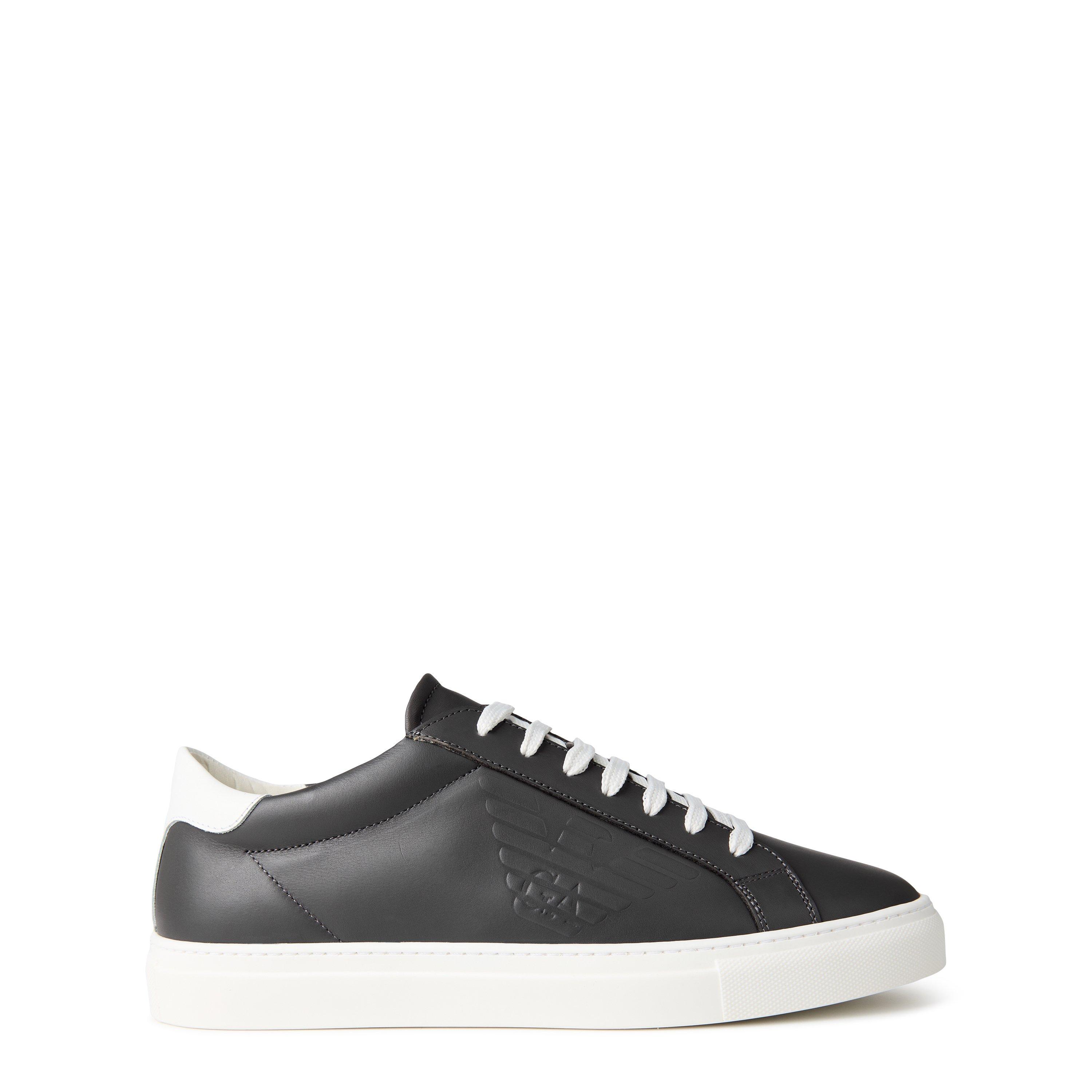 Emporio Armani Leather Trainers Baskets basses Sports Direct