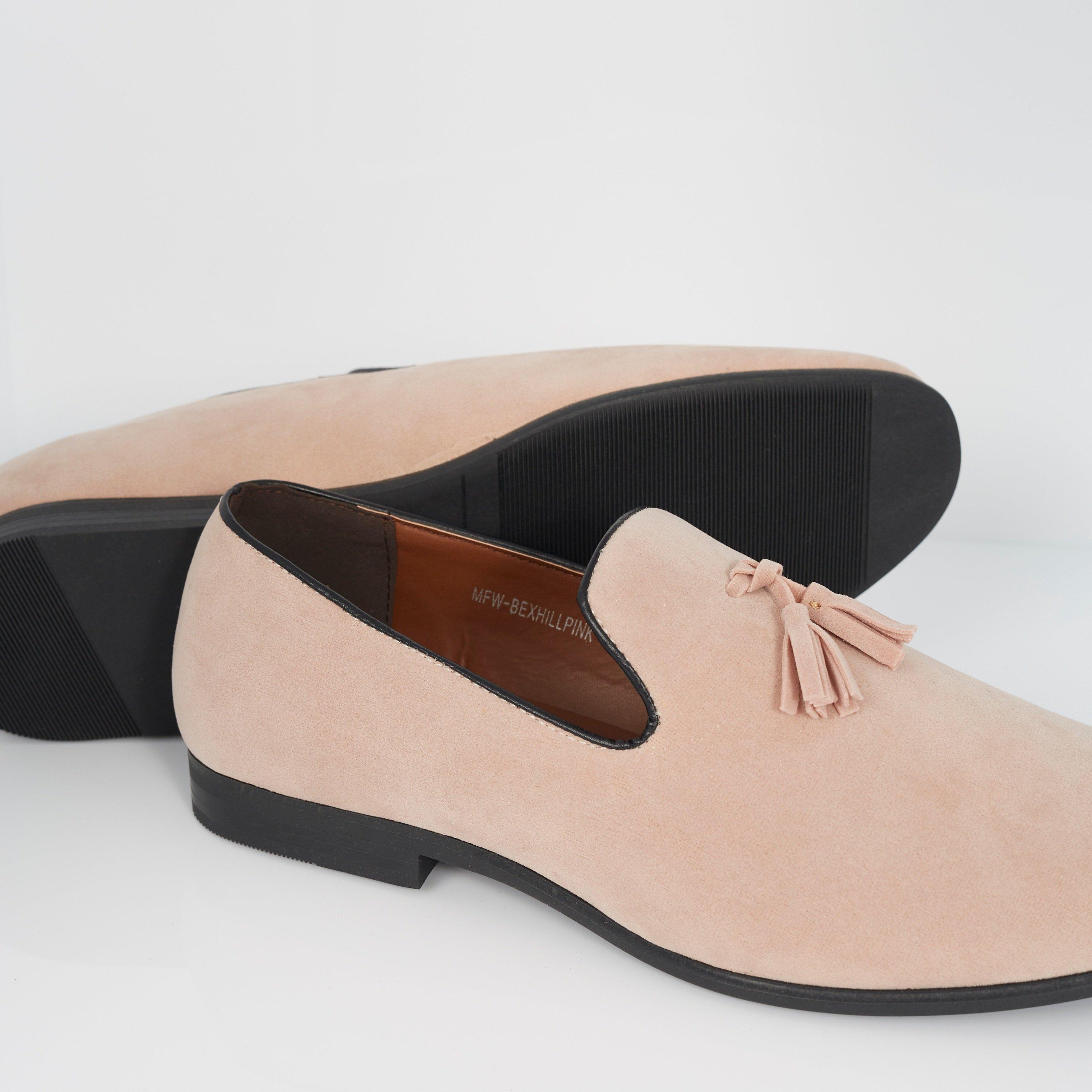 Brave Soul Mens Pink Faux Suede Loafer with Tassel Detail | FRASERS