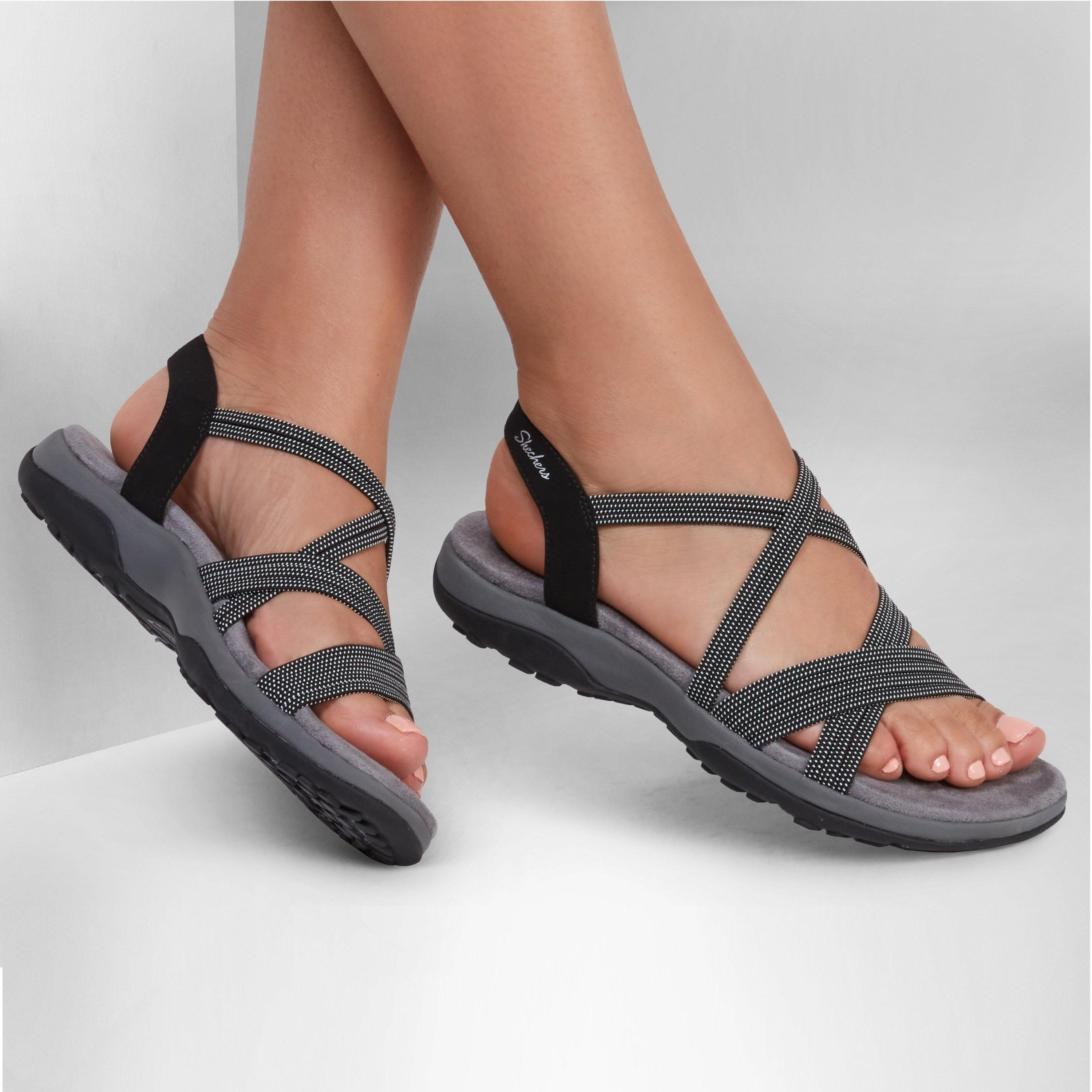 Skechers Skechers Reggae Slim - Turn It Up Flat Sandals Womens | Sports ...