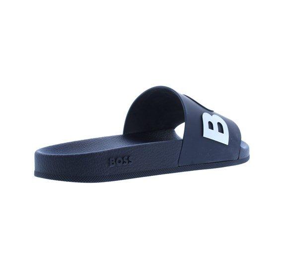Boss Men's Bay Logo Sliders, Branding Strap Sandals | FRASERS