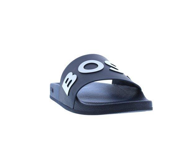 Boss Men's Bay Logo Sliders, Branding Strap Sandals | FRASERS