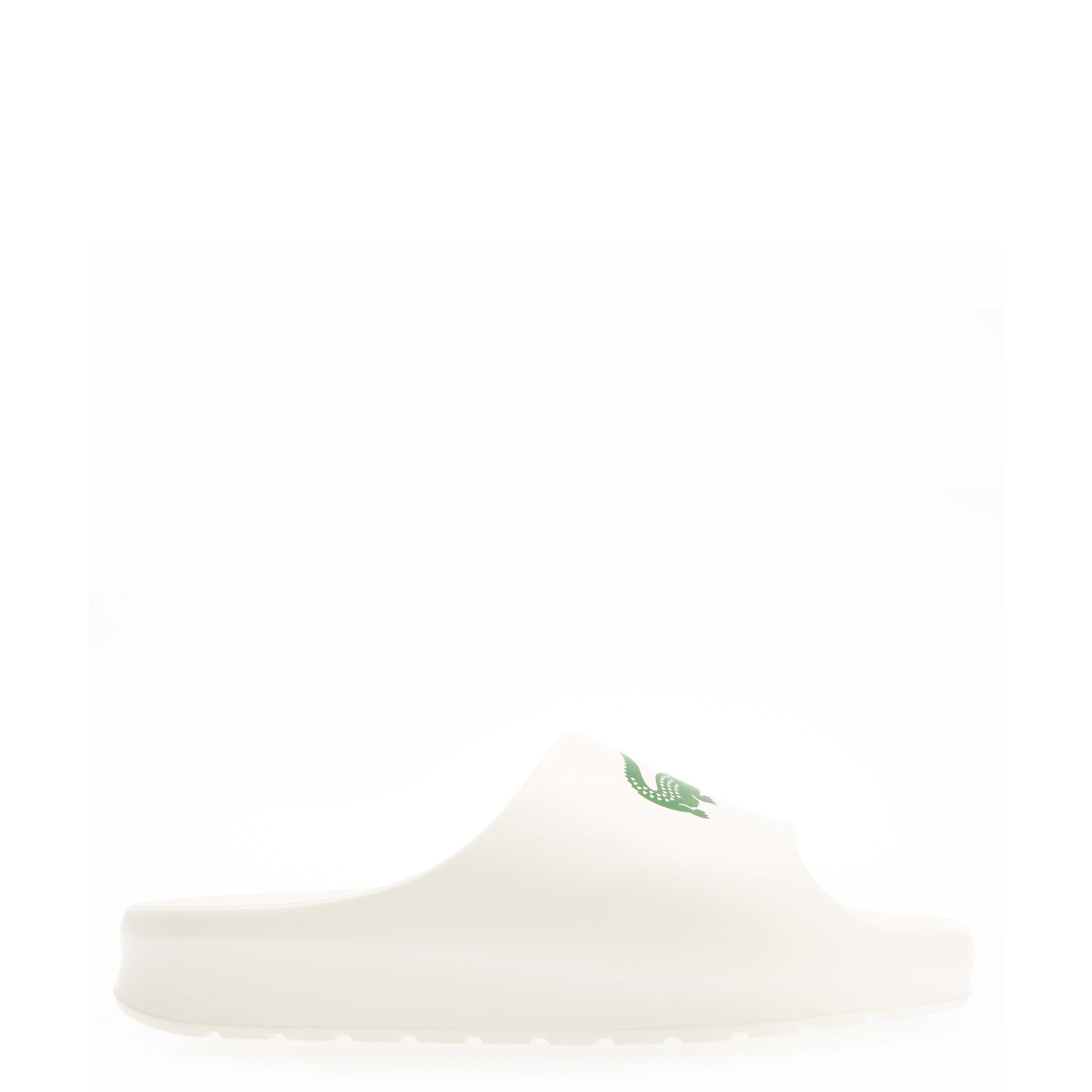 Lacoste white slides store