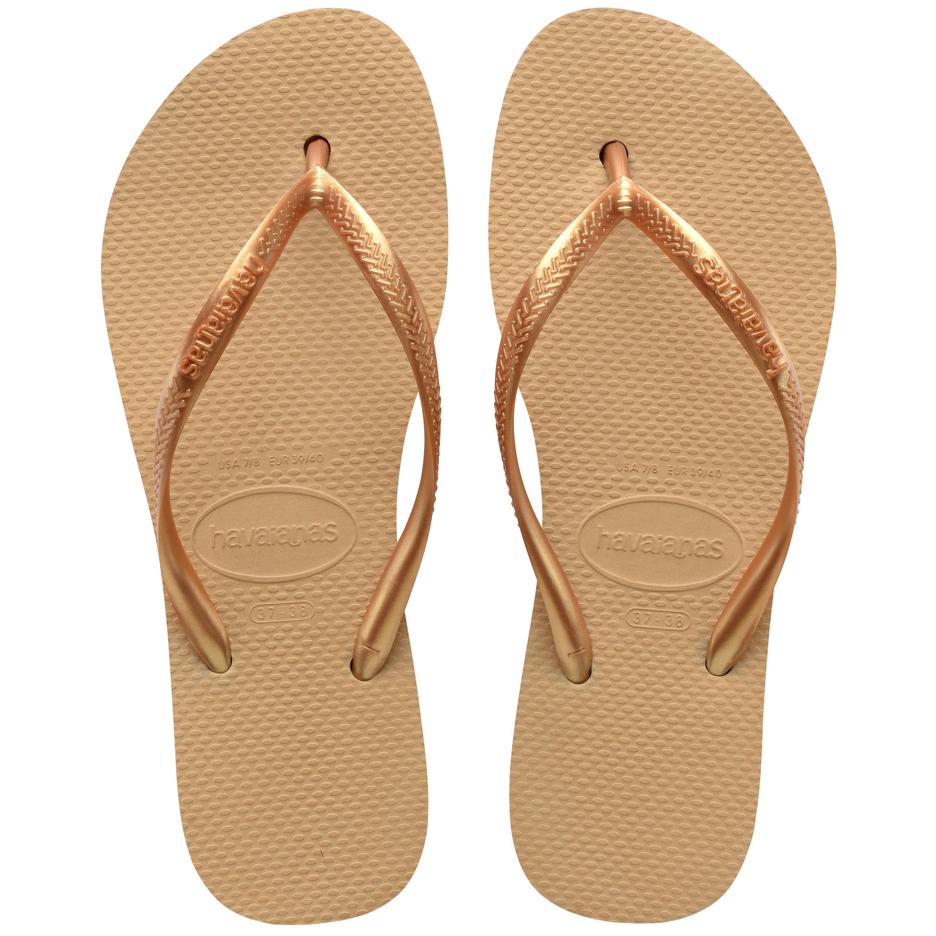 Havaianas Women's Slim Flatform Golden Flip Flops | Sports Direct