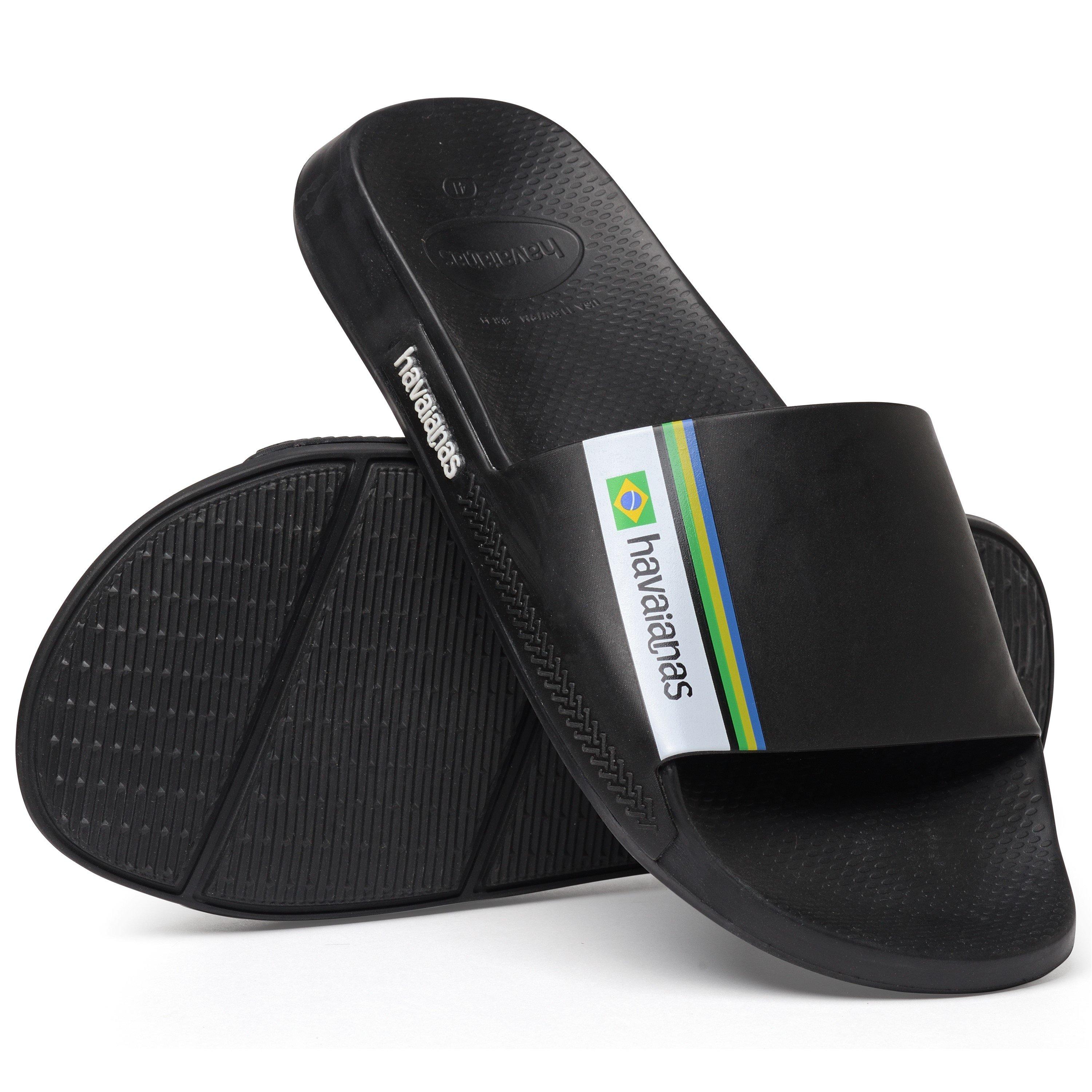 Havaianas Women's Slide Brasil Black Flip Flops | FRASERS