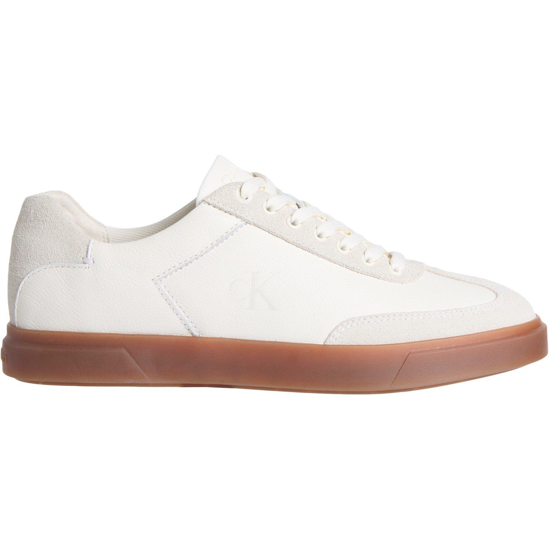 Calvin Klein Jeans | Women's Leather Lace-Up Court Trainers | Court ...