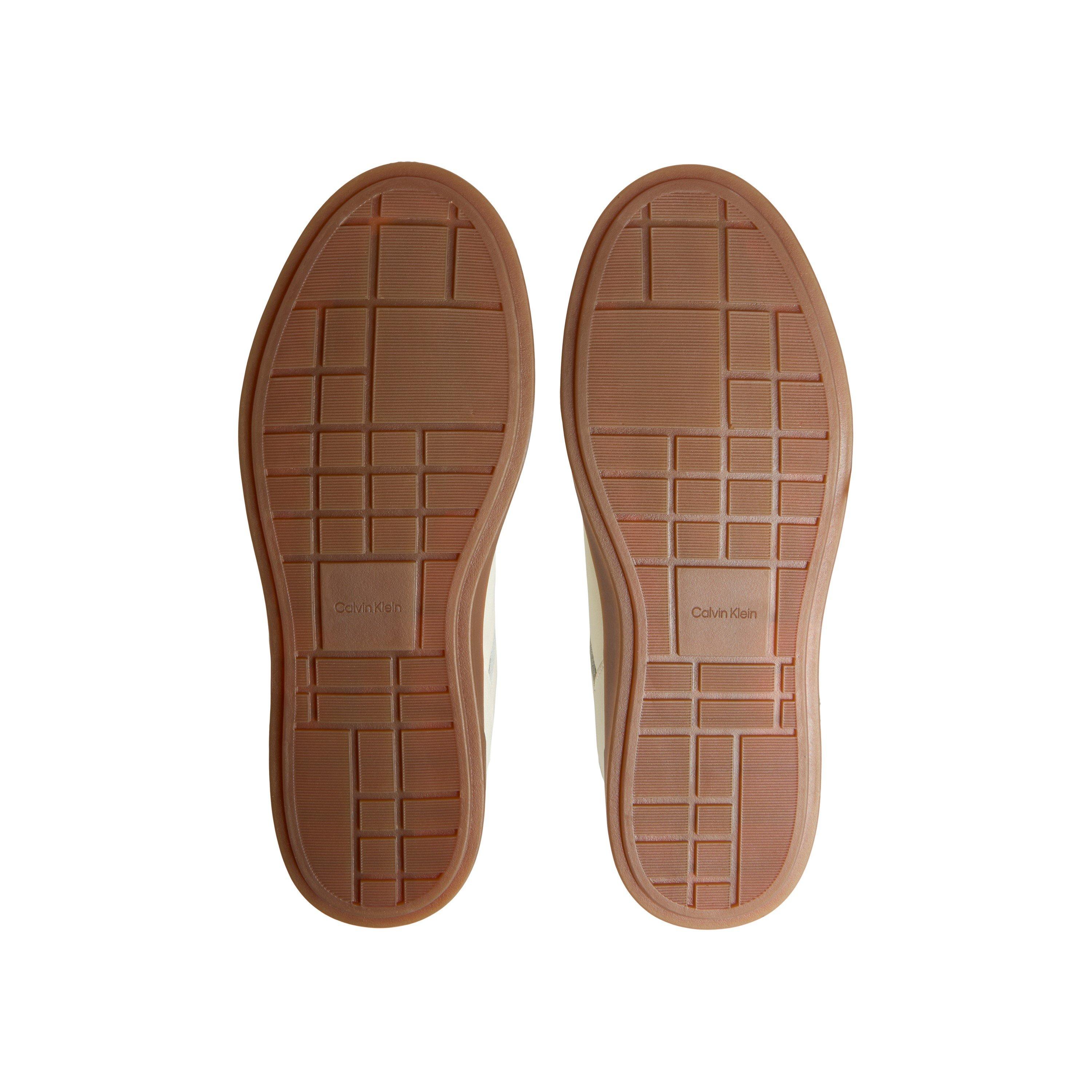 Calvin Klein Jeans | Women's Leather Lace-Up Court Trainers | Court ...