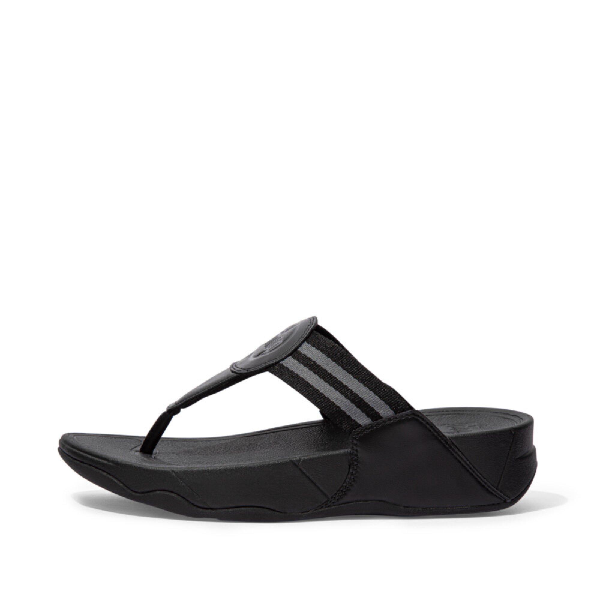 Fitflop Women's Walkstar Webbing Wide Fit Flatform Sandal | Sports Direct