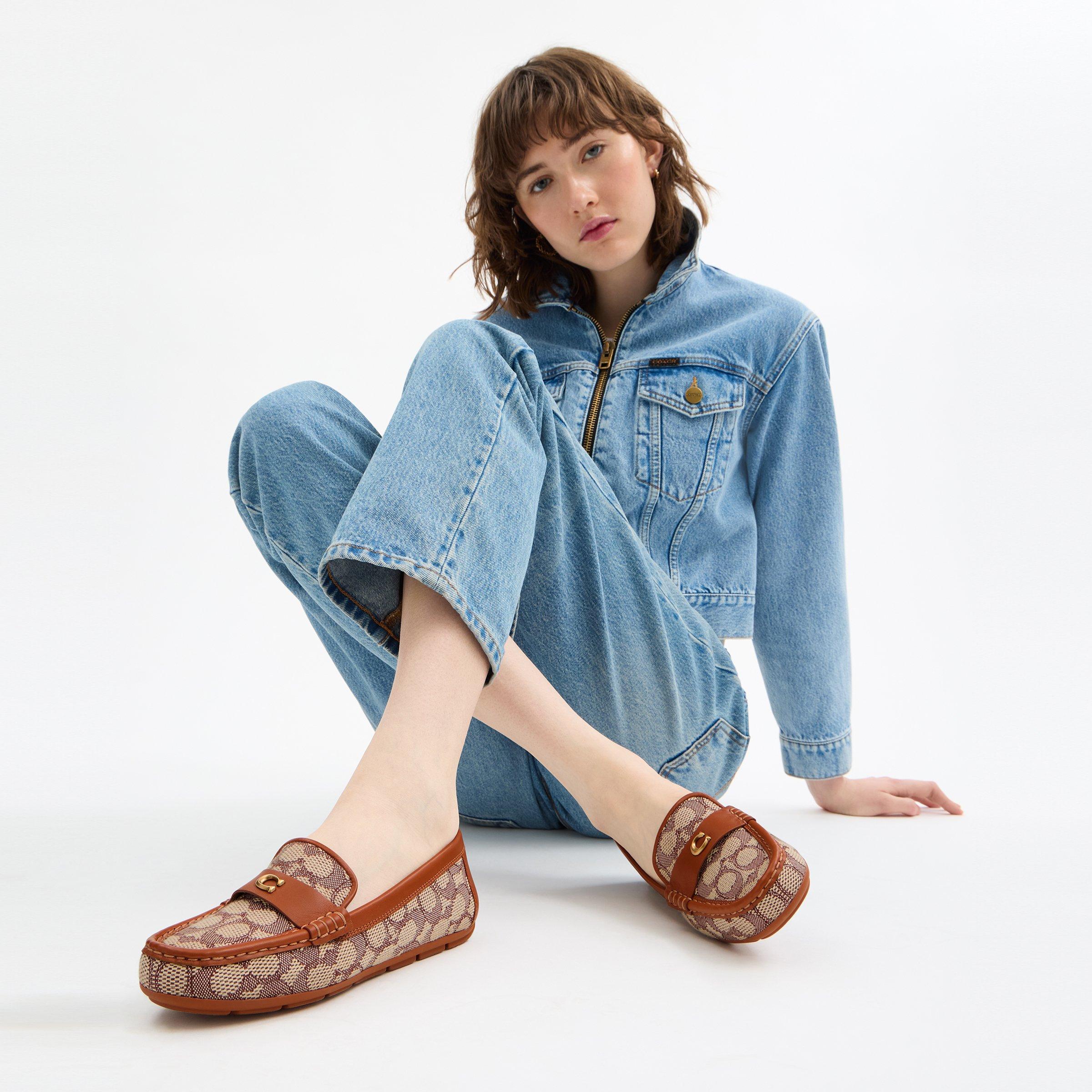 Coach Women's Driver Moccasin Pebbled Sole Loafers | FRASERS
