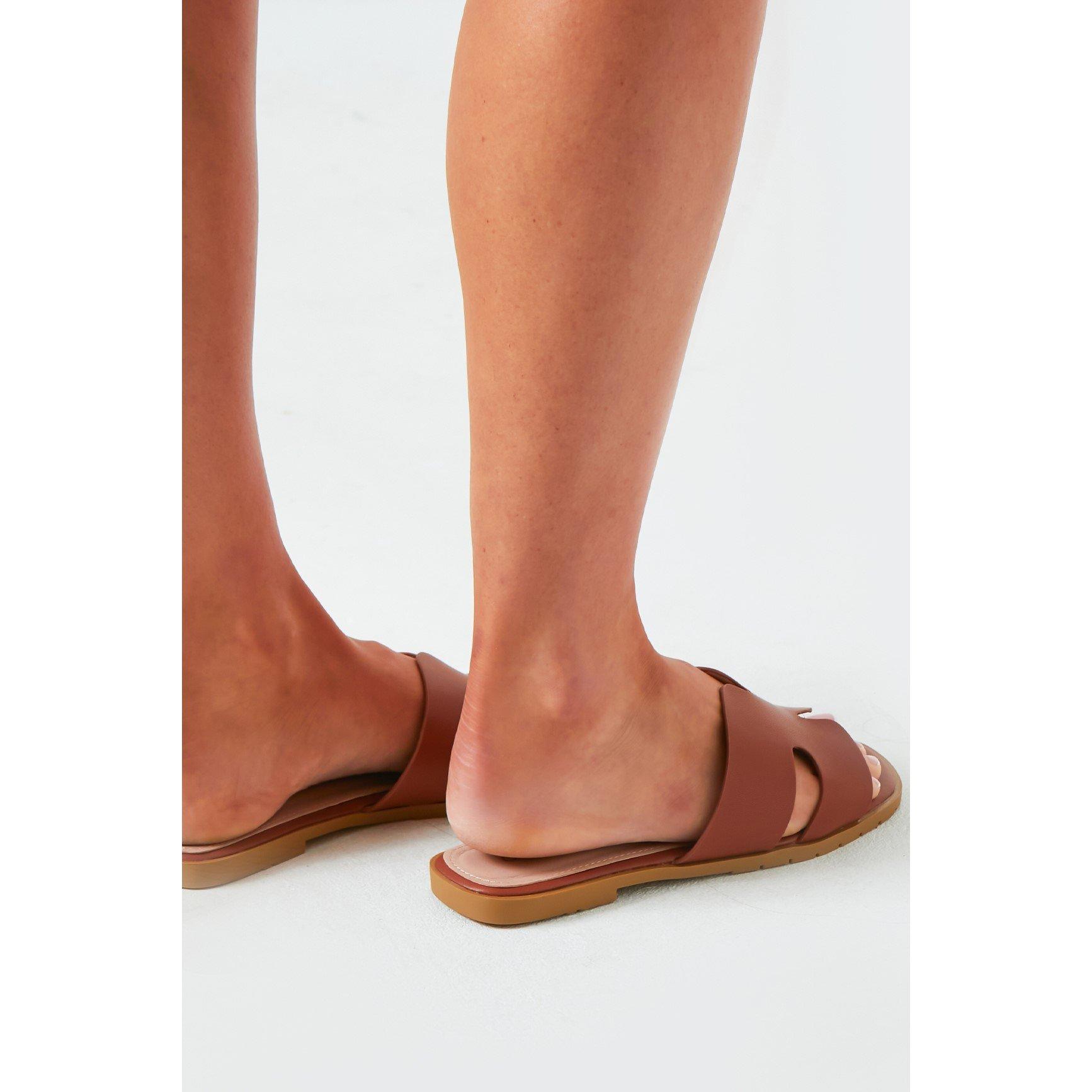 Missy Empire Rubber Ribbed Sole Sliders | Sports Direct