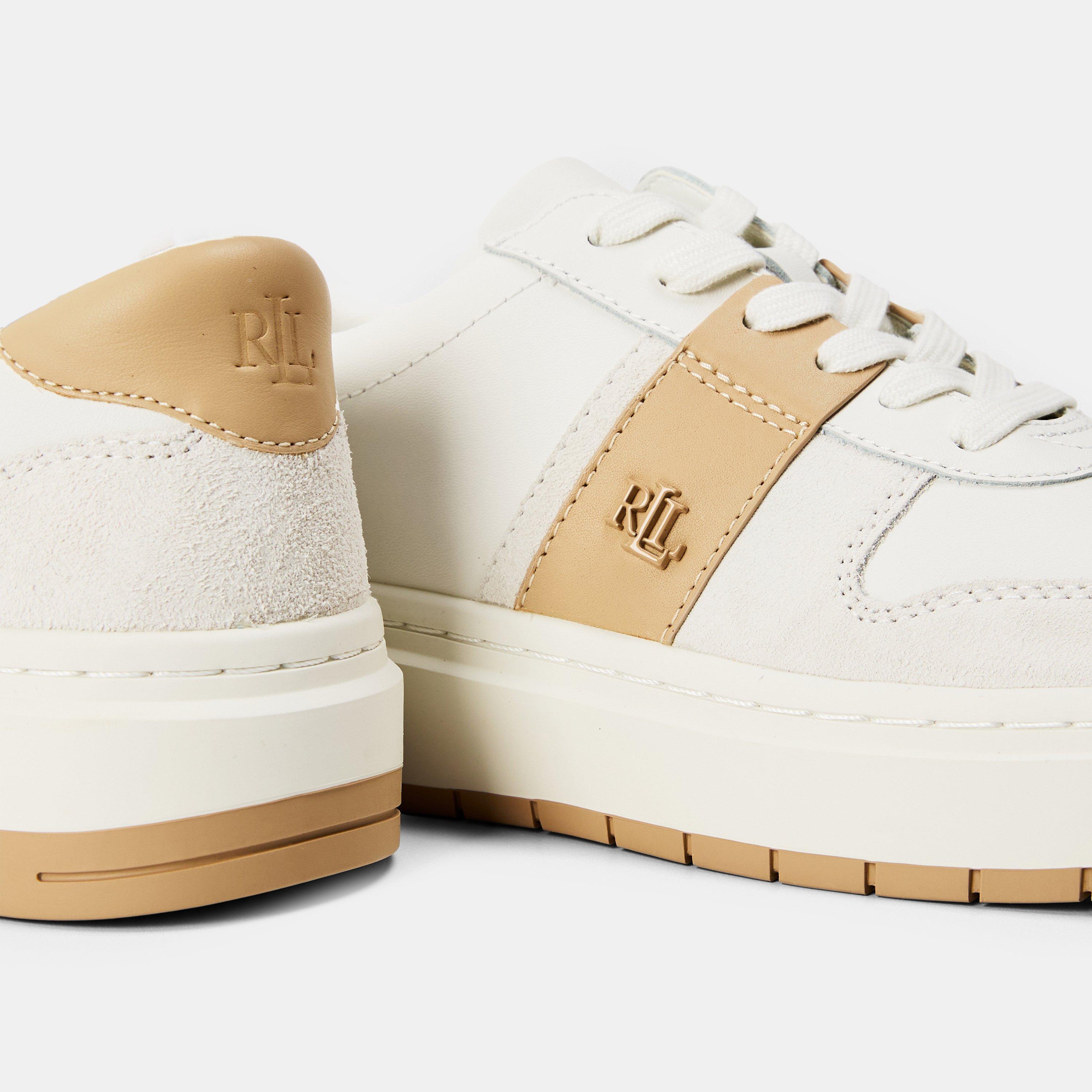 Lauren by Ralph Lauren | Women's Real Leather Harlie Basket Low-Top ...