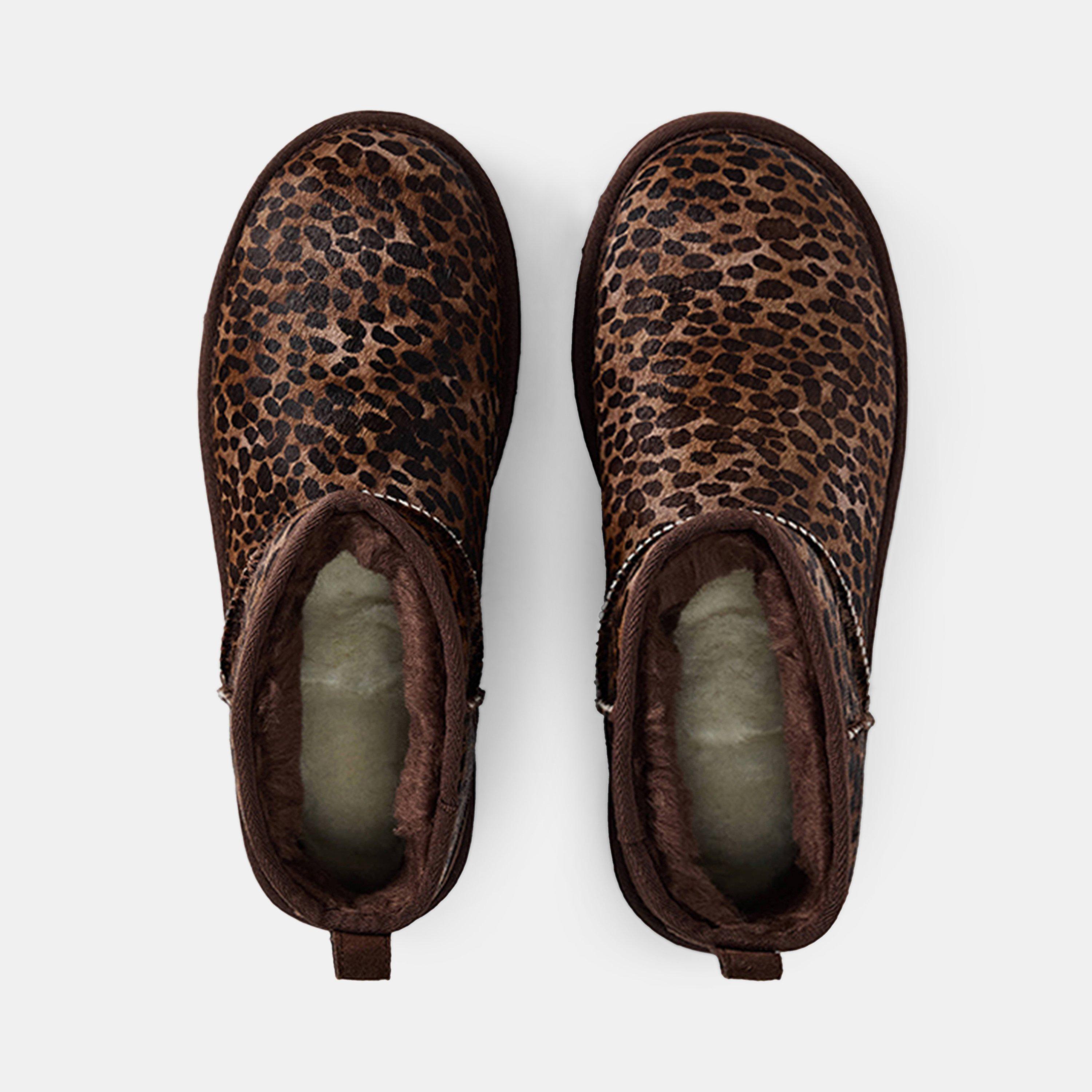 Ugg | Women's Ultra Mini Leopard Print Snug Boots | Snug Boots | FRASERS