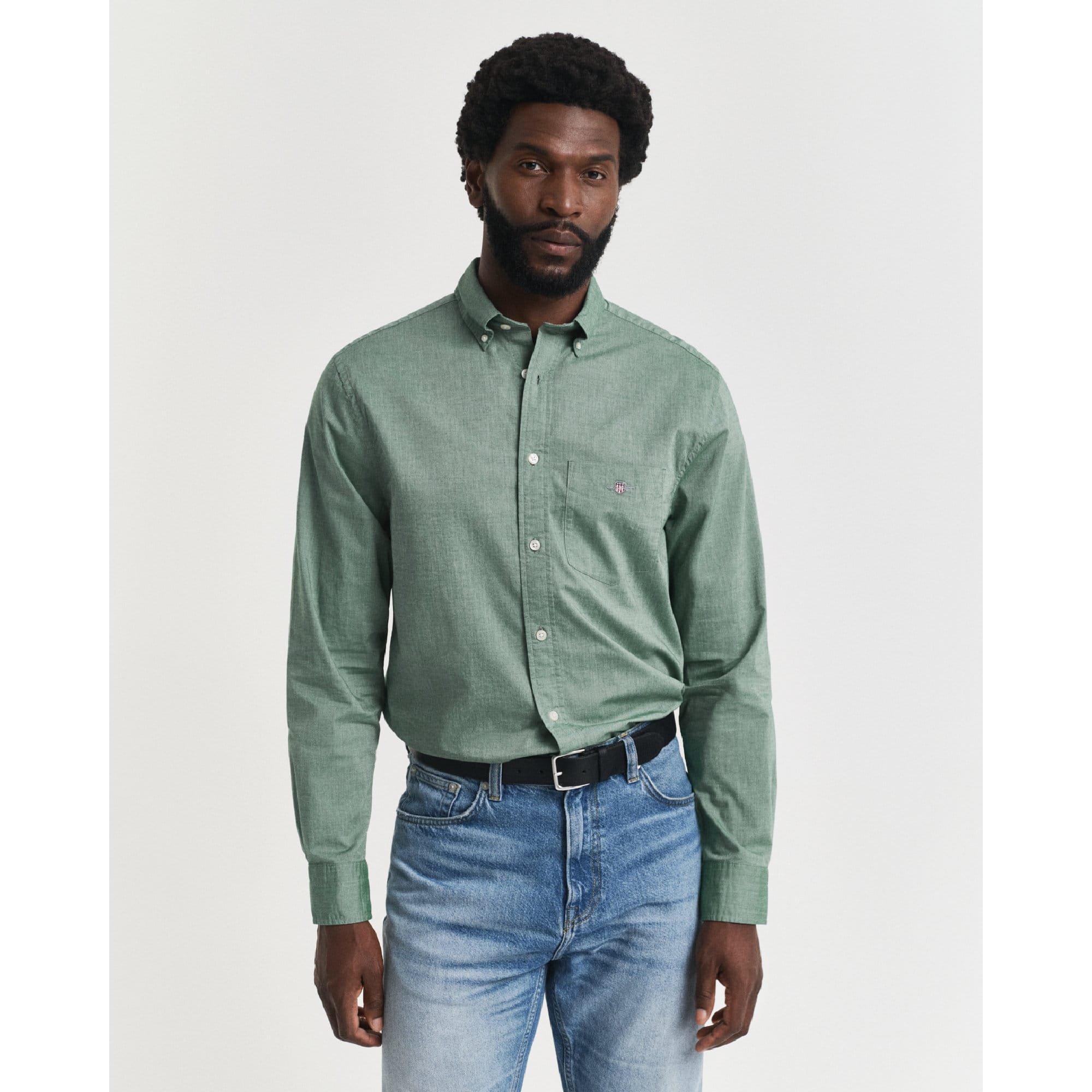 Gant | Regular-Fit Classic Poplin Shirt | Oxford Shirt - Long Sleeve ...