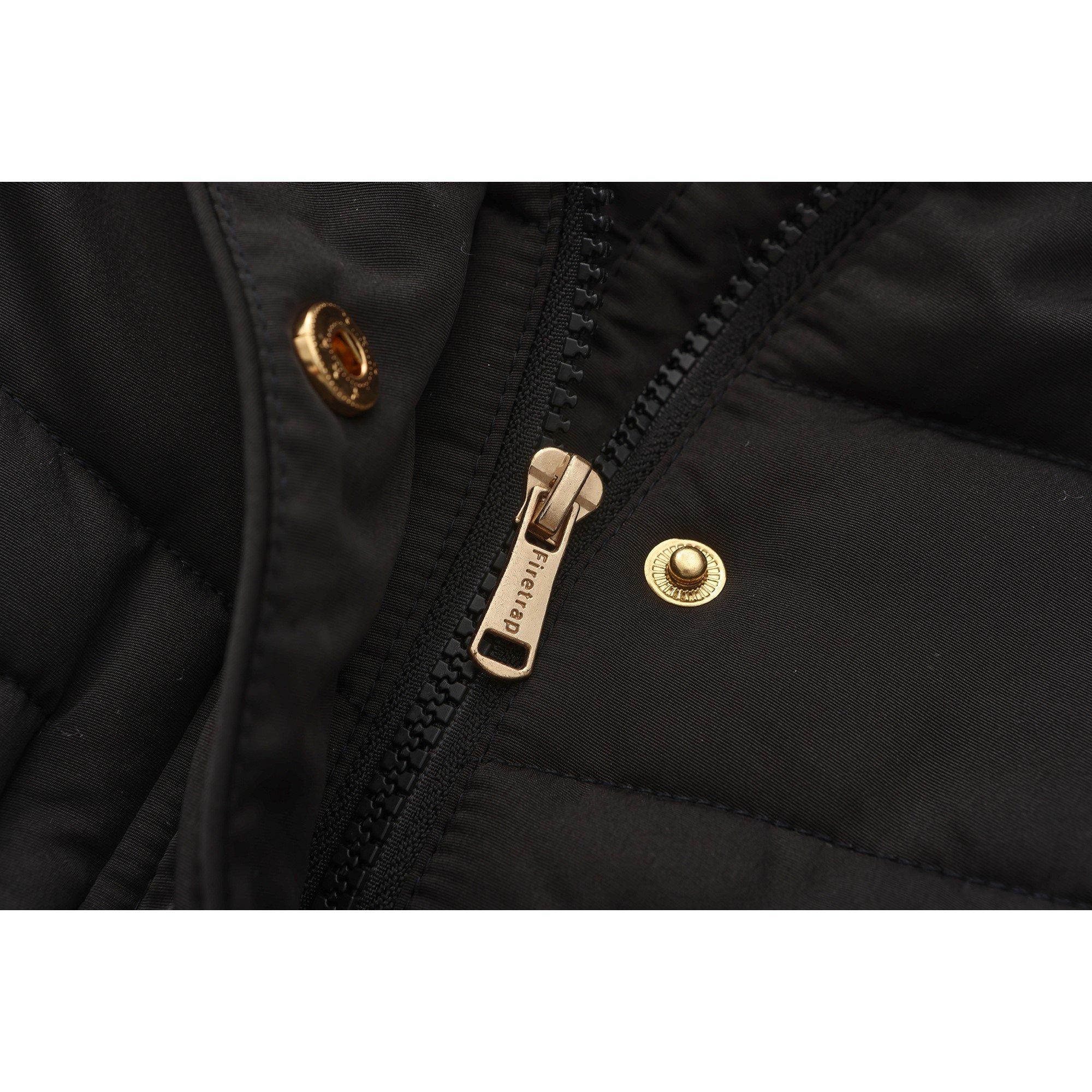 Firetrap Kids' Faux Fur Trim Detachable Hood Long Sleeve Short Puffer ...