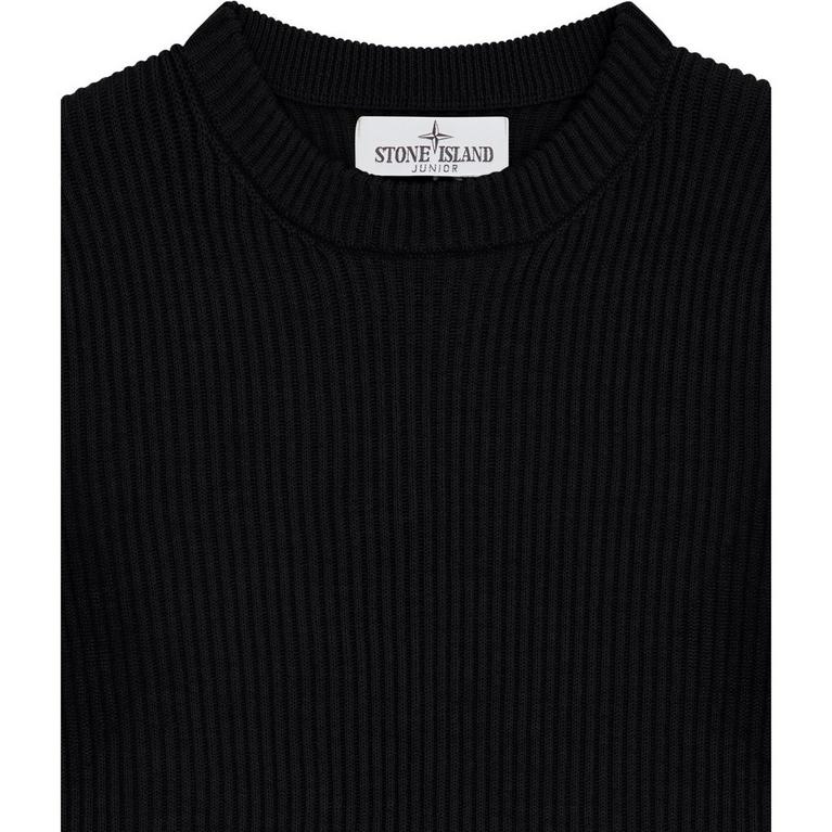 Stone Island | Crew Neck Ribbed Knit Sweatshirt Junior Boys Stone Island | Crew Neck Ribbed Knit Sweatshirt Junior Boys