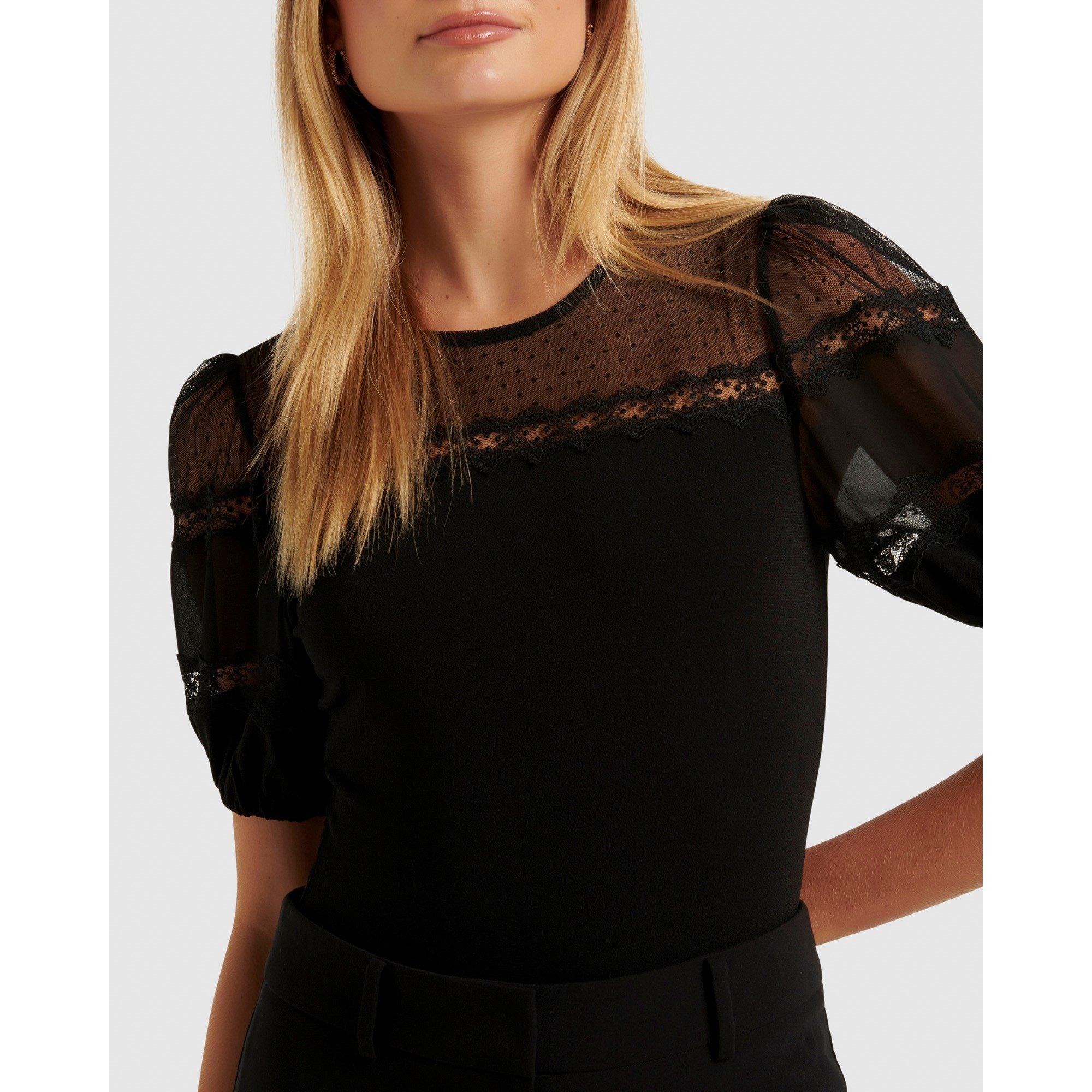 Forever New Matilda Spliced Puff Sleeve Top | FRASERS