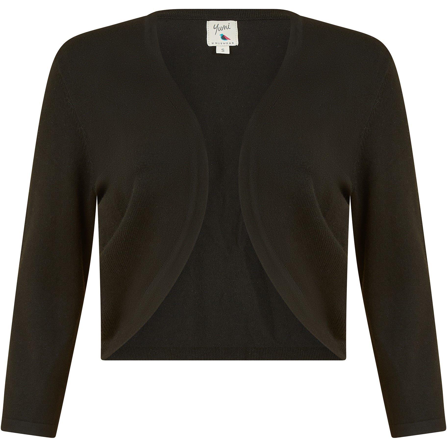 Yumi | Black Knitted Curve Bolero | Crew Neck Jumpers | FRASERS