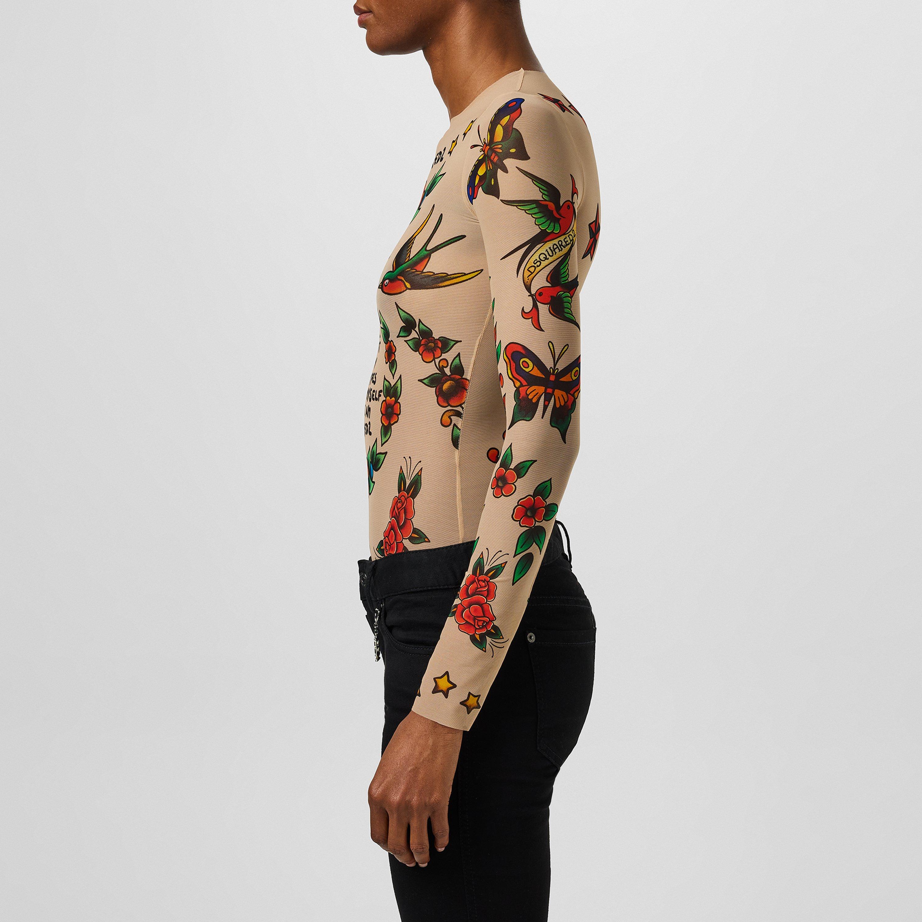 DSquared2 Underwear | Women's Honey Tattoo Bodysuit | Bodysuits | FRASERS