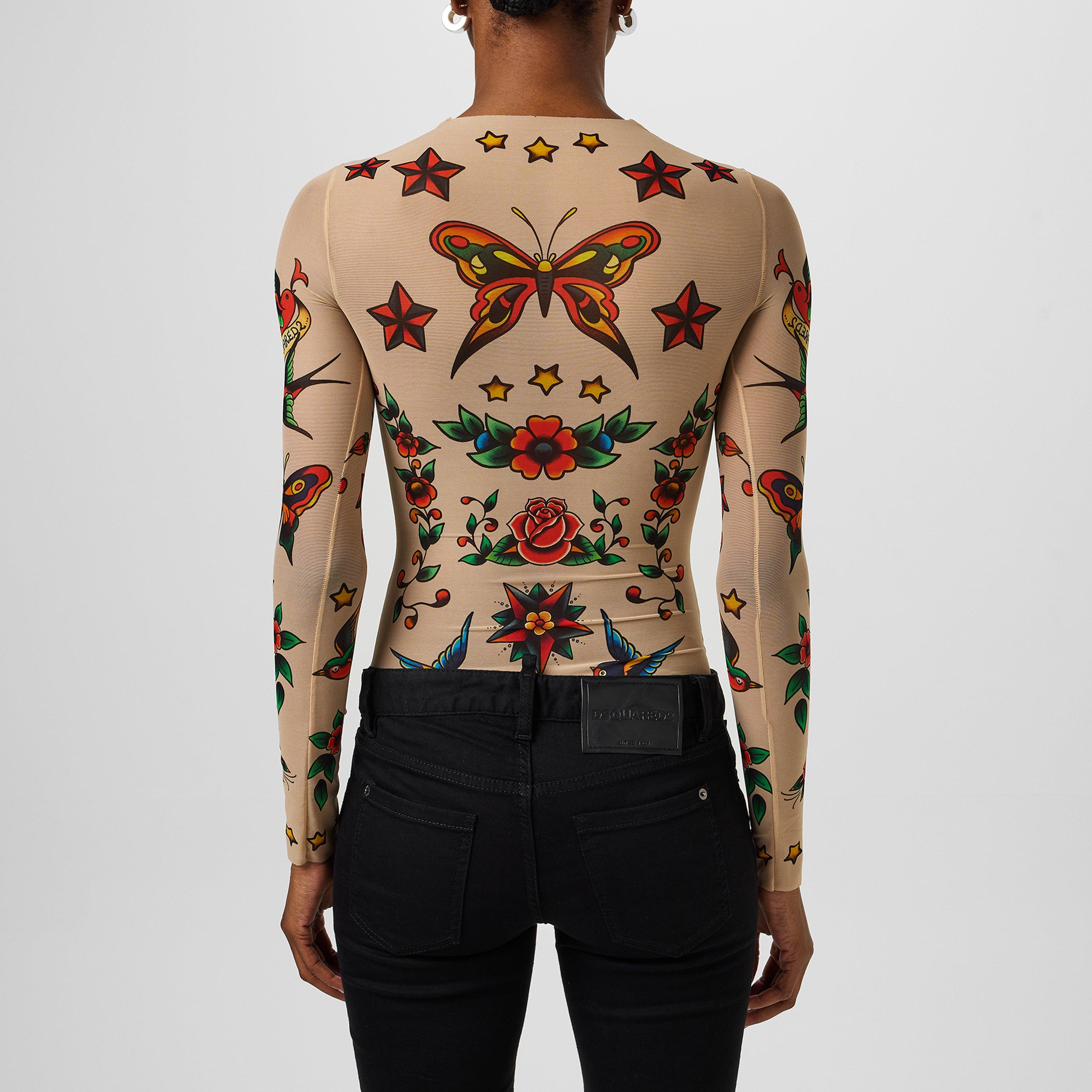 DSquared2 Underwear | Women's Honey Tattoo Bodysuit | Bodysuits | FRASERS