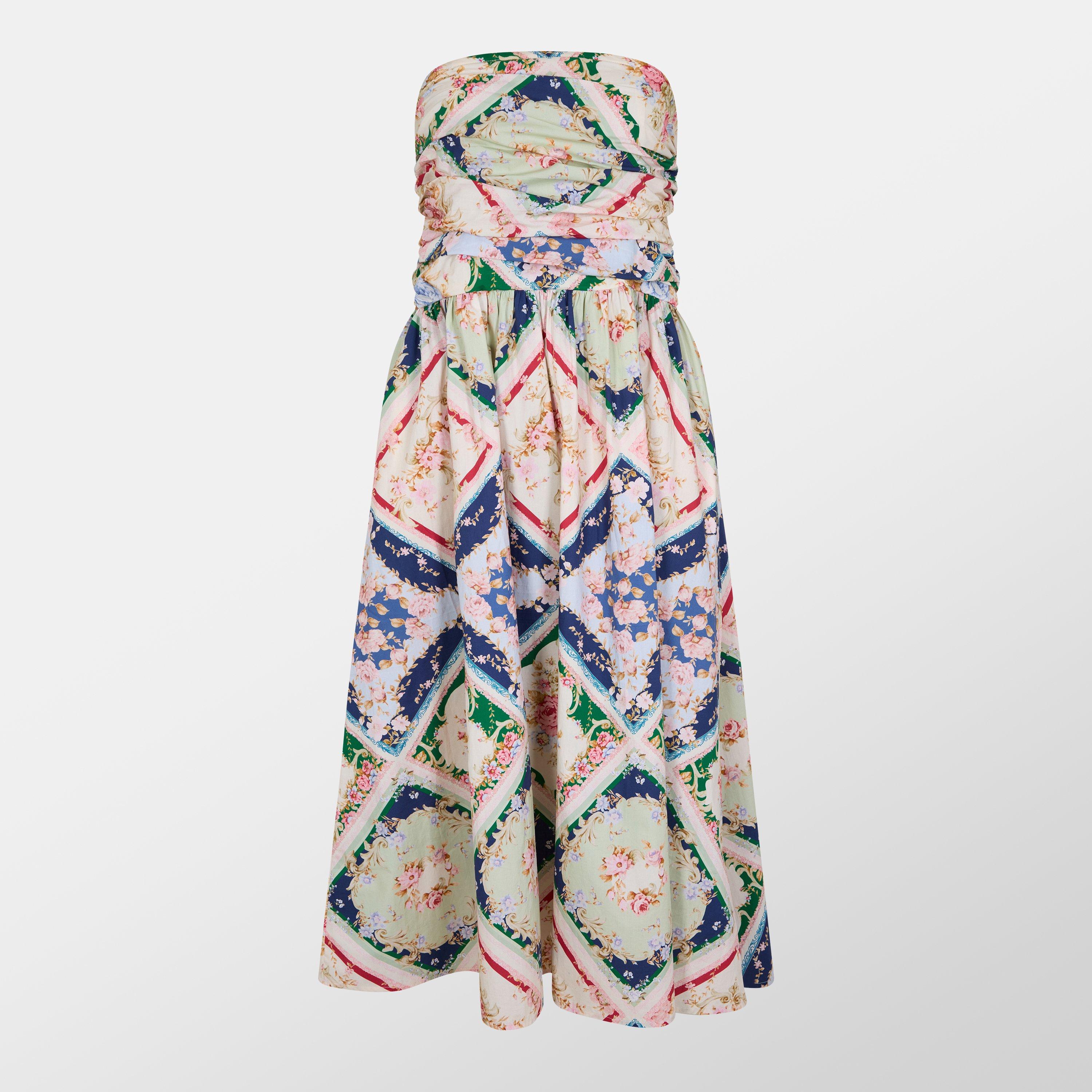 Nobodys Child | Abstract Floral Bandeau Felicity Midi Dress | Smock Dresses | FRASERS