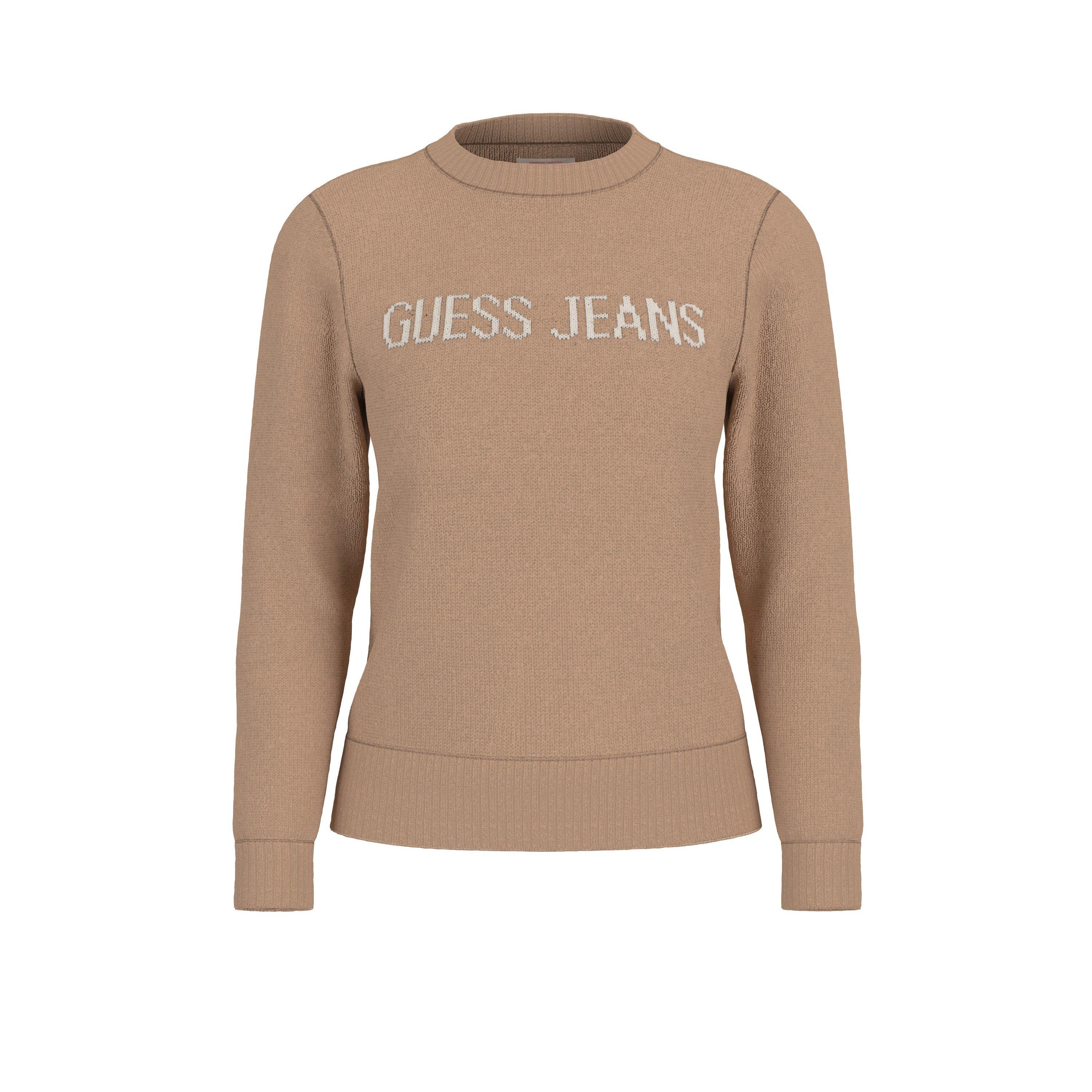 Guess Women's Intarsia Knitted Crew Neck Jumper | Sports Direct