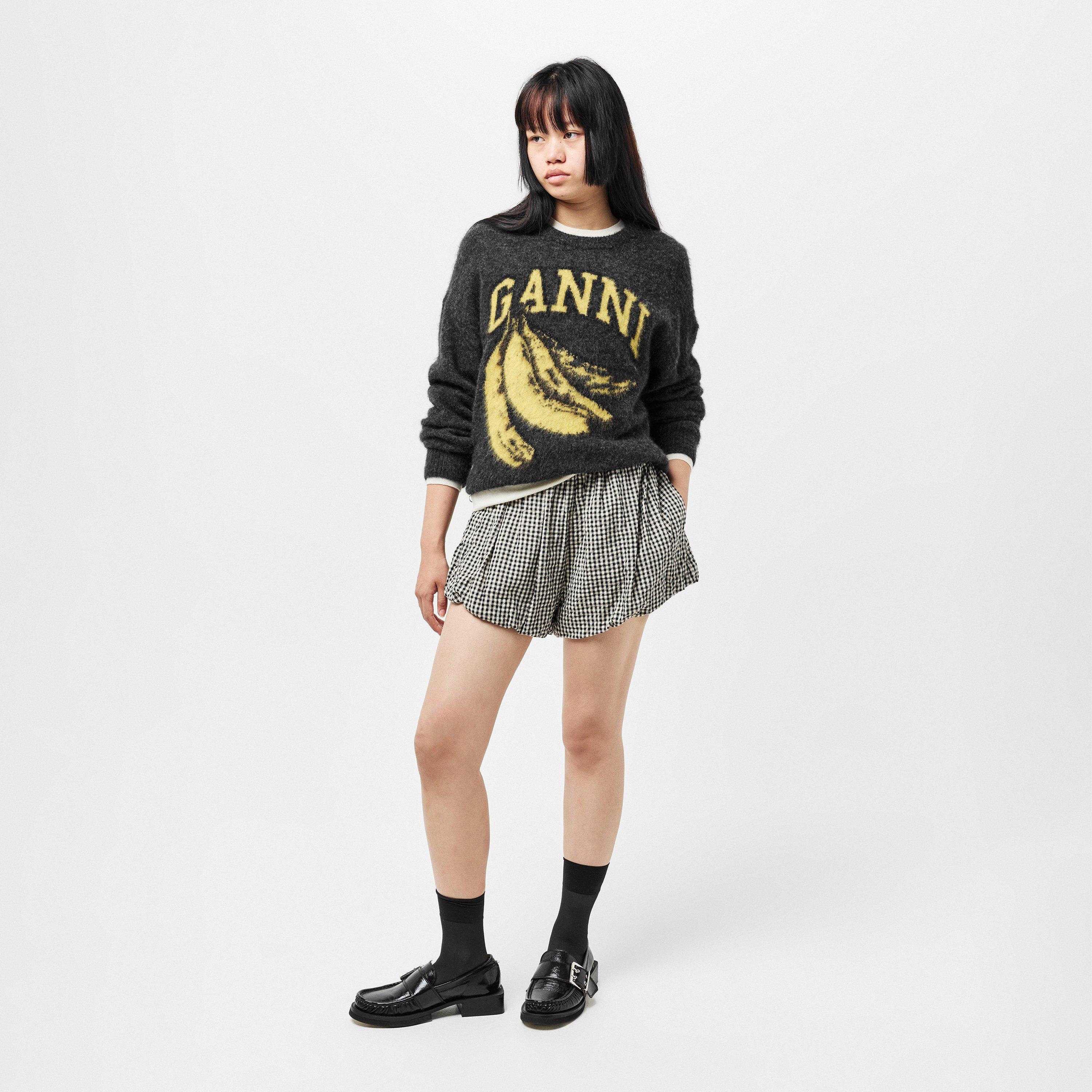 Ganni | Women's Banana Wool Crew Neck Jumper | Crew Neck Jumpers | FRASERS