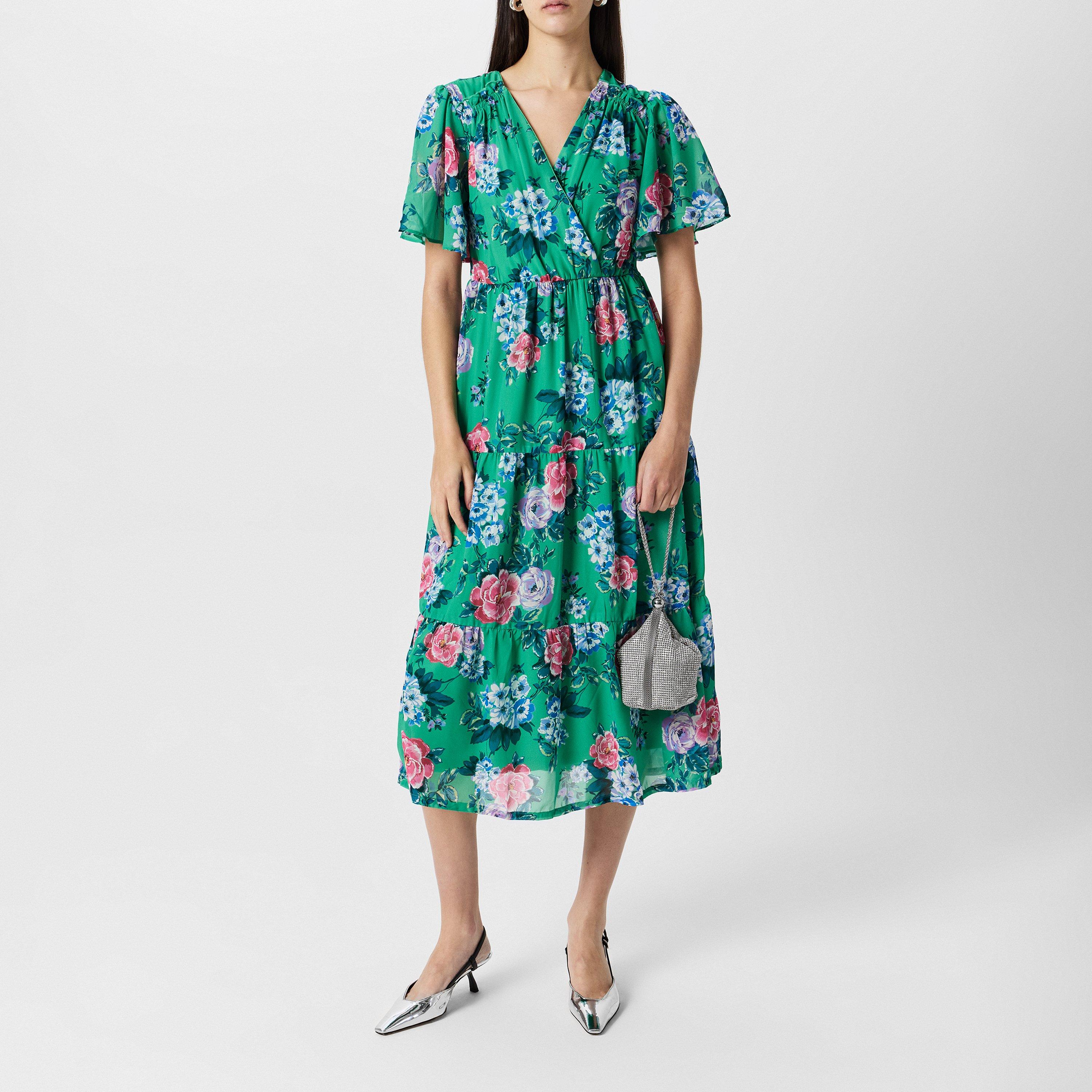 Yumi | Yumi Floral Tiered Midi Dress | Wrap Dresses | FRASERS