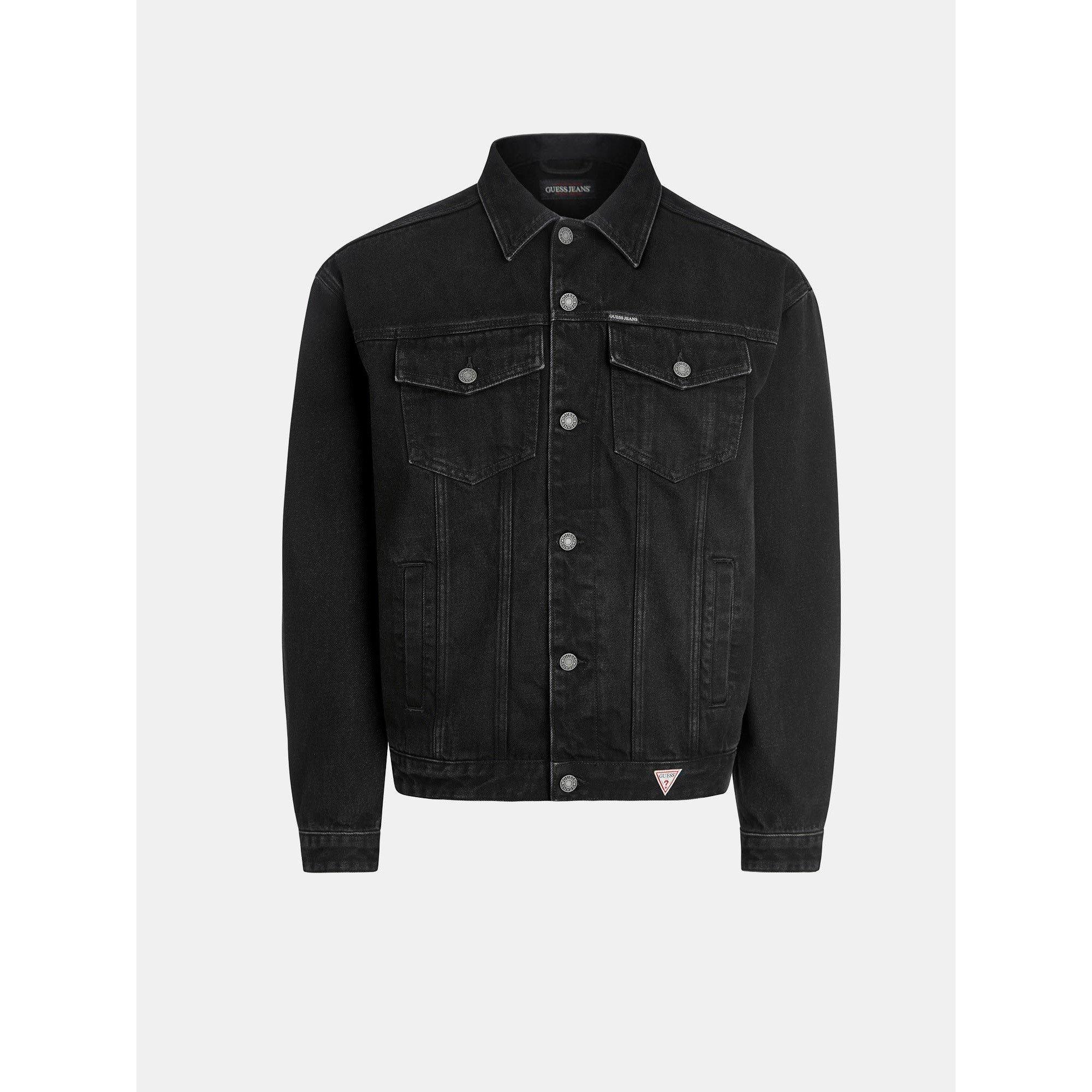 Guess | Men's Oversized Cotton Long Sleeve Button Denim Jacket | Denim ...