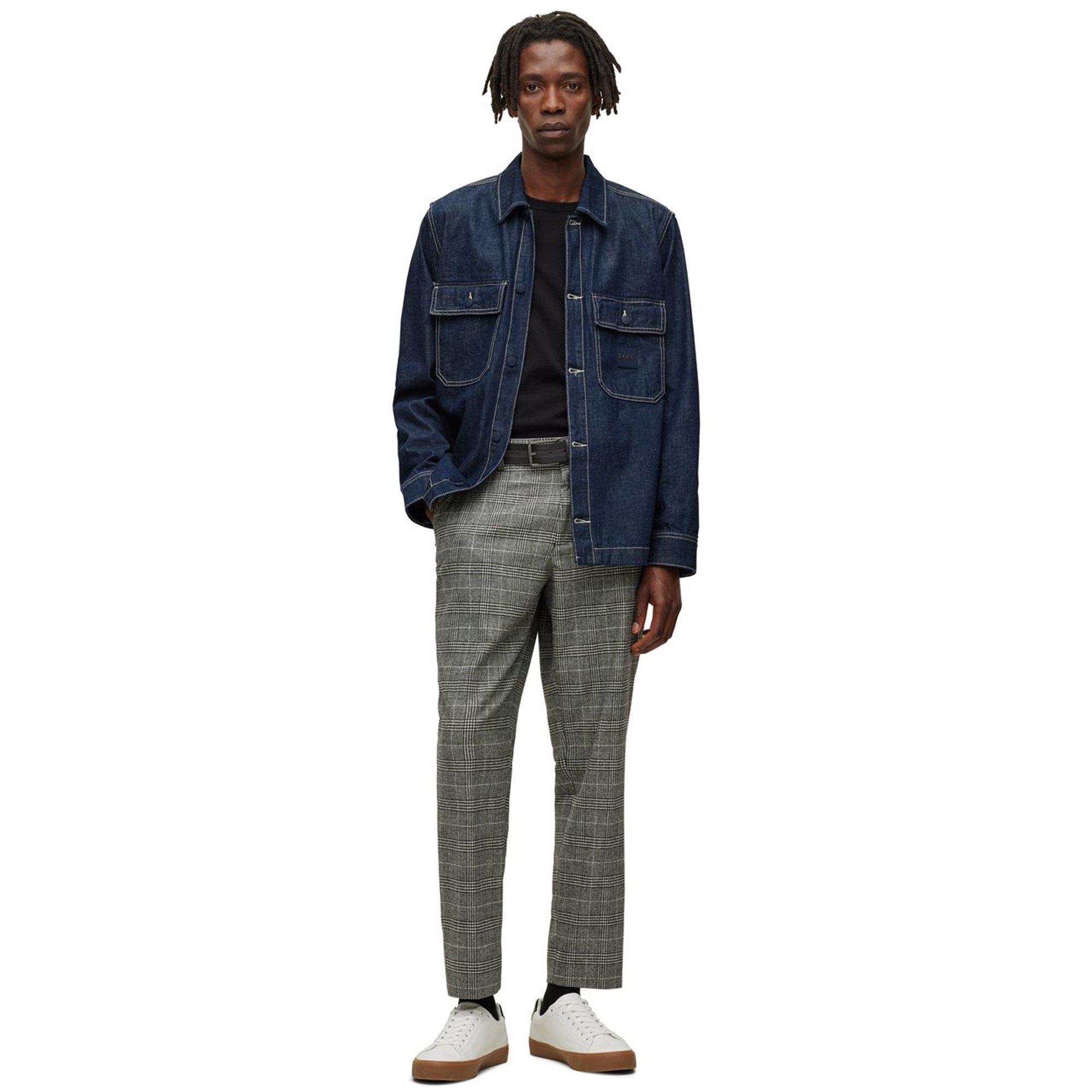 Boss Black Men's Leno Knit Jumper, Soft Virgin Wool | USC