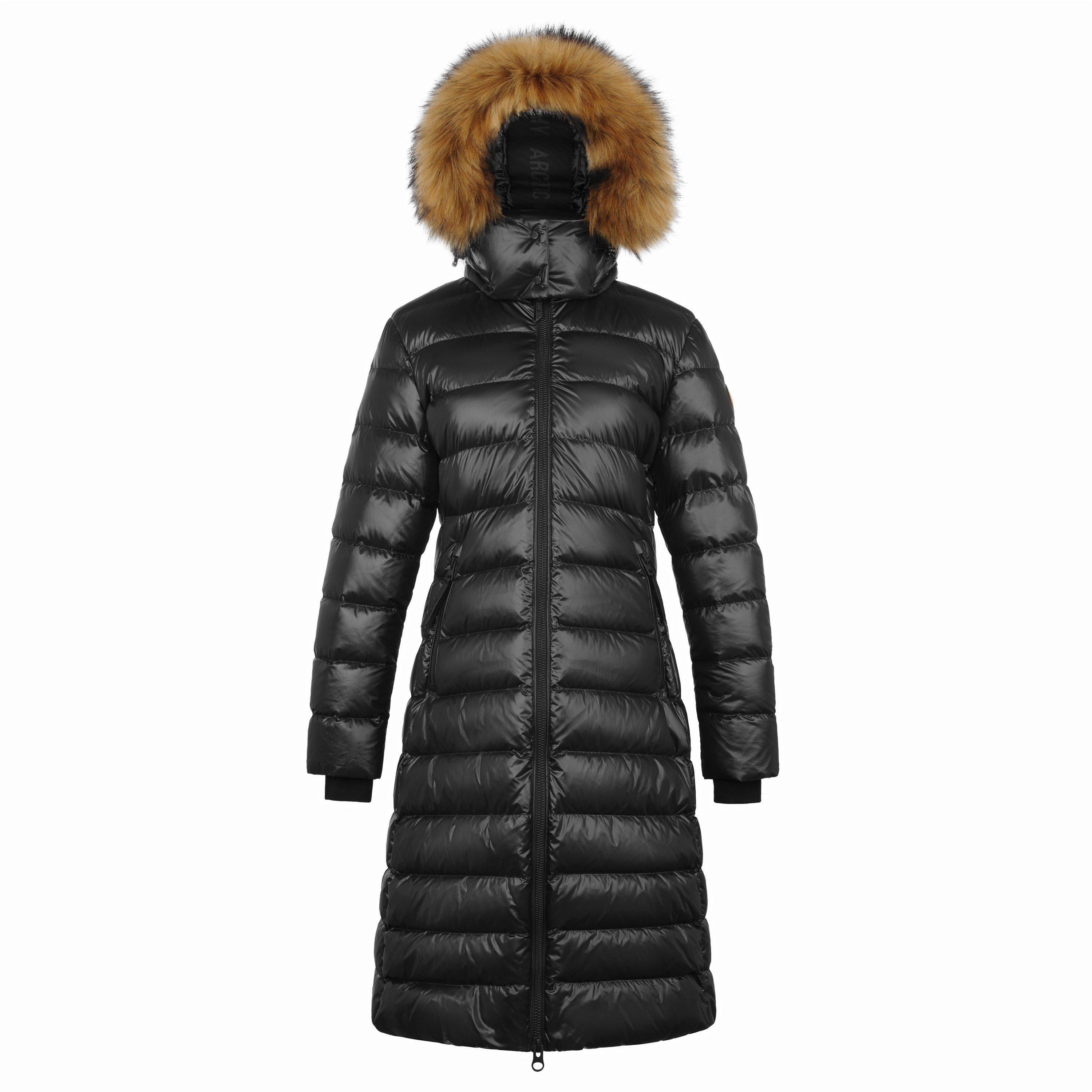 Arctic Army | Women's Arctic Long Puffer Water Resistant Detachable ...